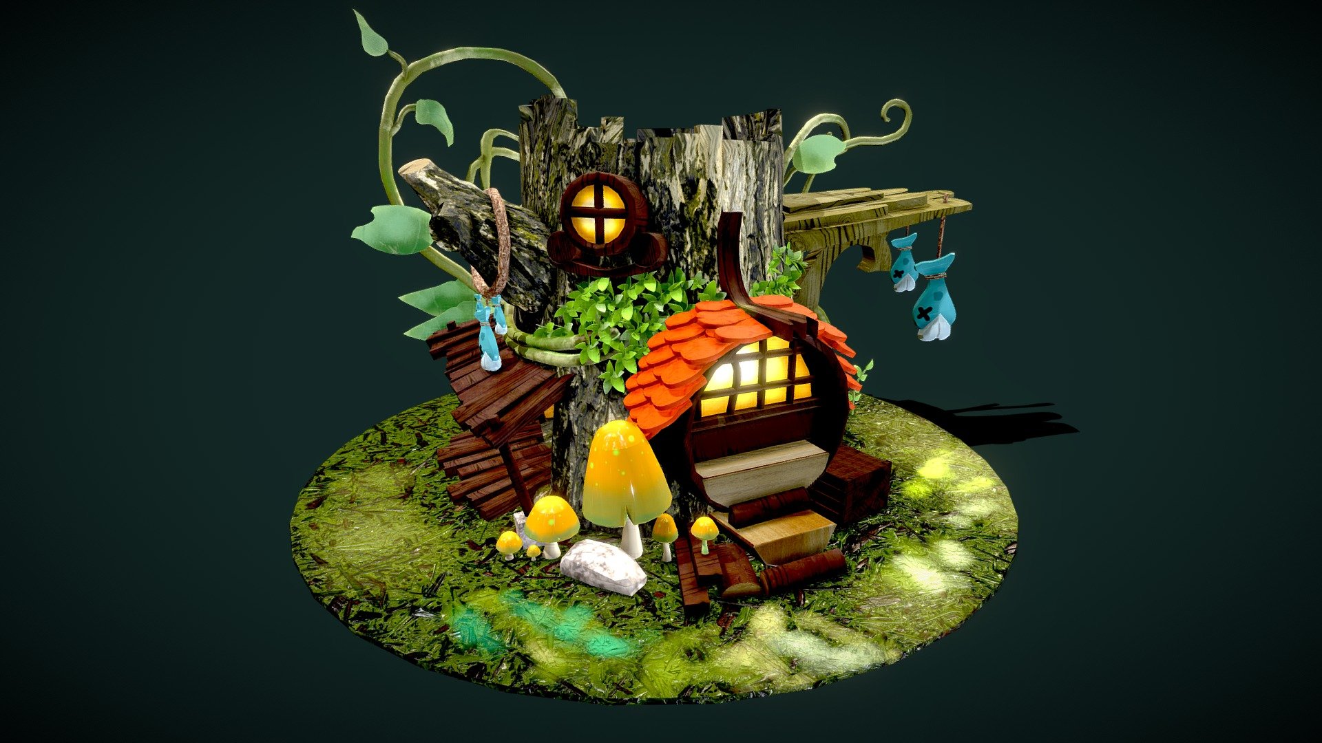 TreeHouse - 3D model by Veronica Porter (Kittari) PastelDragonMinis ...