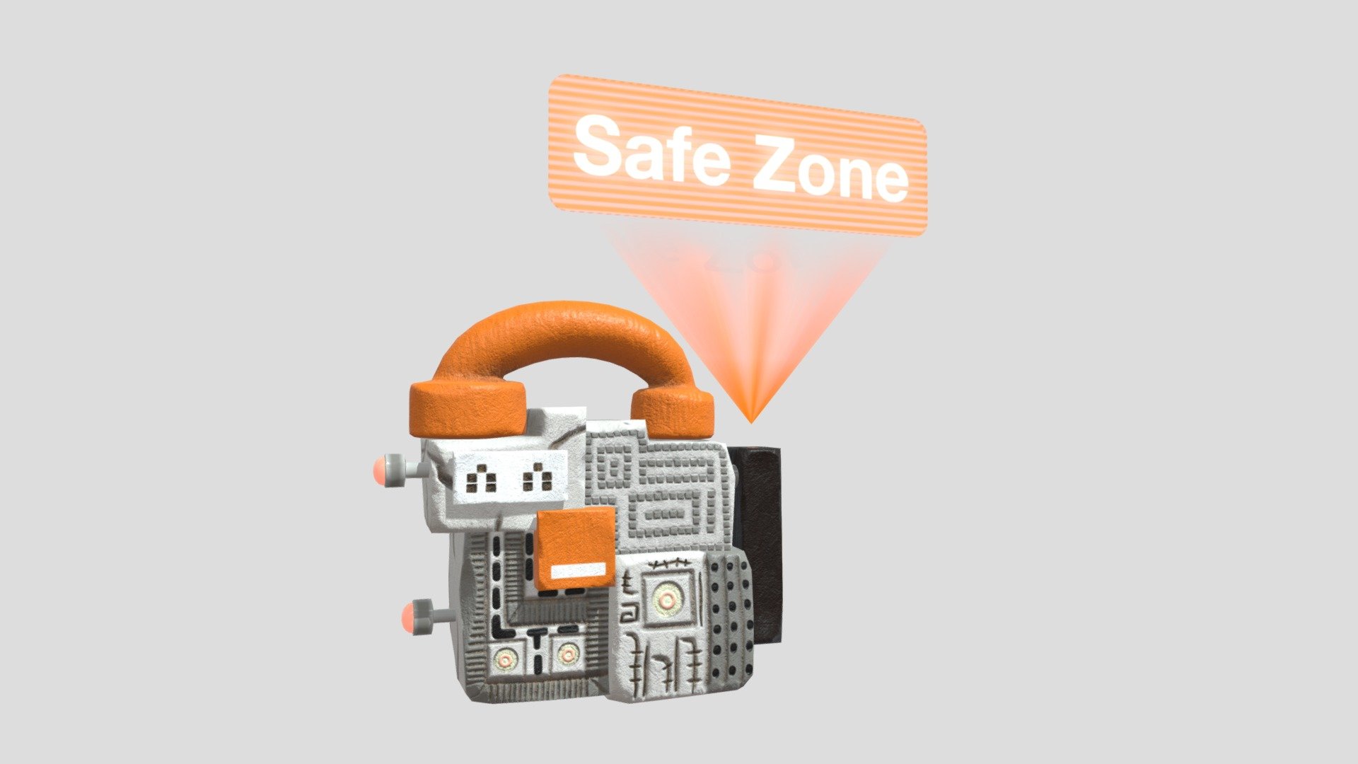 Orange Safe Zone [Totem] Phone - Download Free 3D model by ...