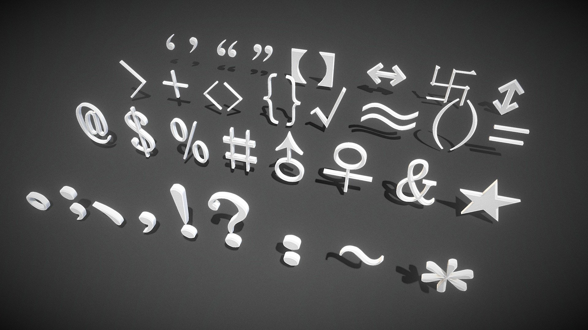 Symbols - Buy Royalty Free 3D model by Zhang Shangbin ...