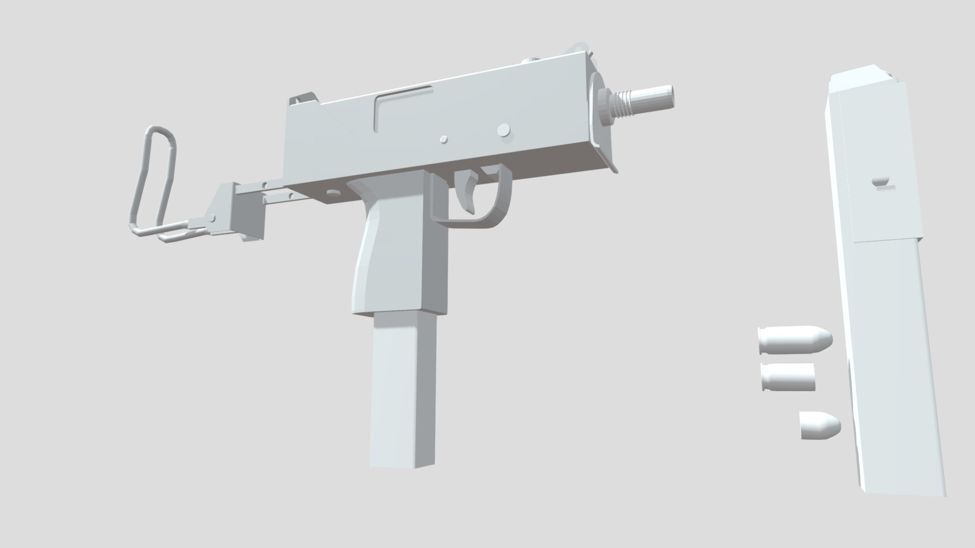 Untextured Midpoly Mac10 - 3D model by BQnk (@BQ_nk) [0008f48] - Sketchfab