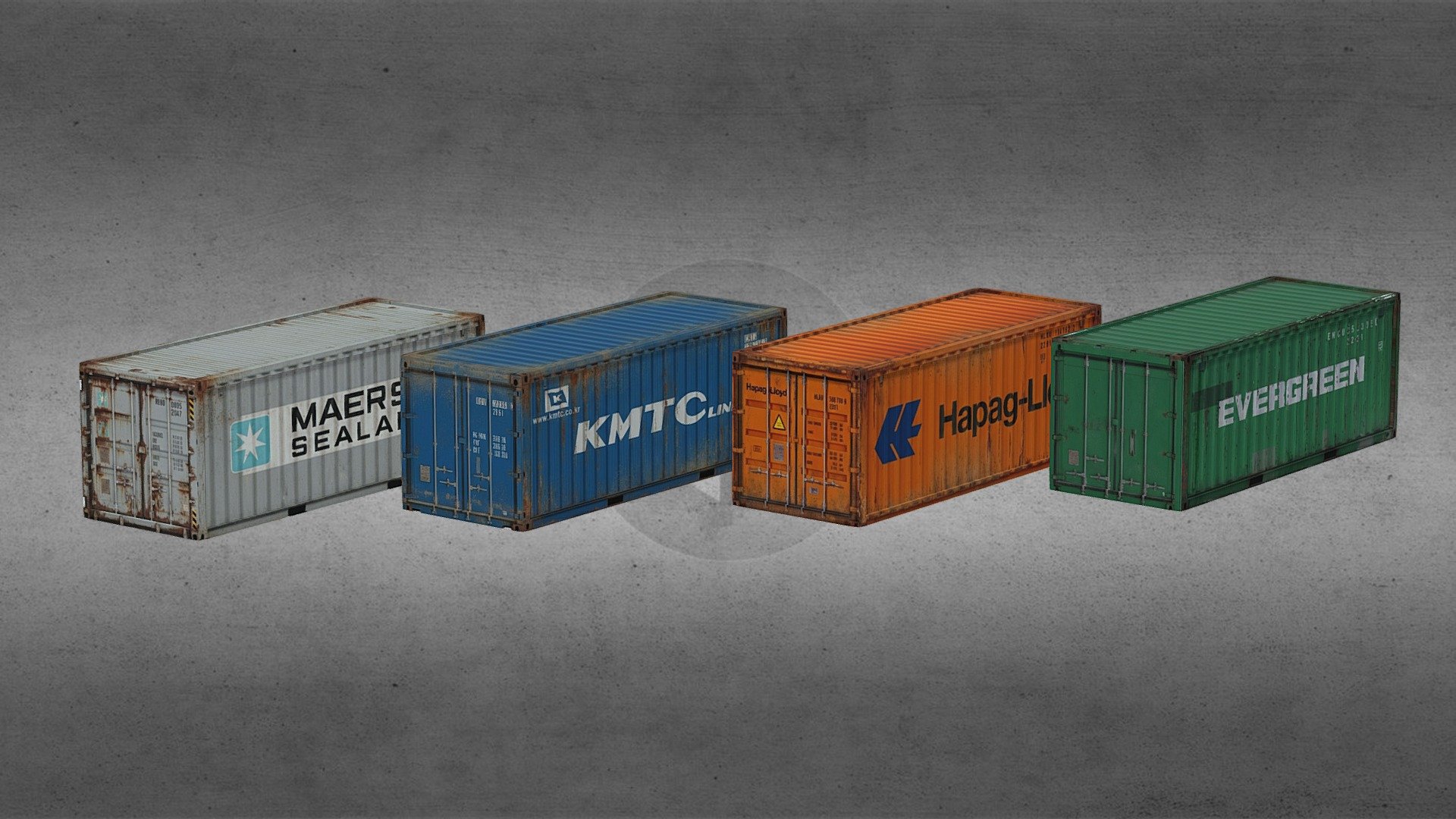 Truck Container Pack Low-poly ASIA - Download Free 3D model by knitro_builds [000b6d0] - Sketchfab