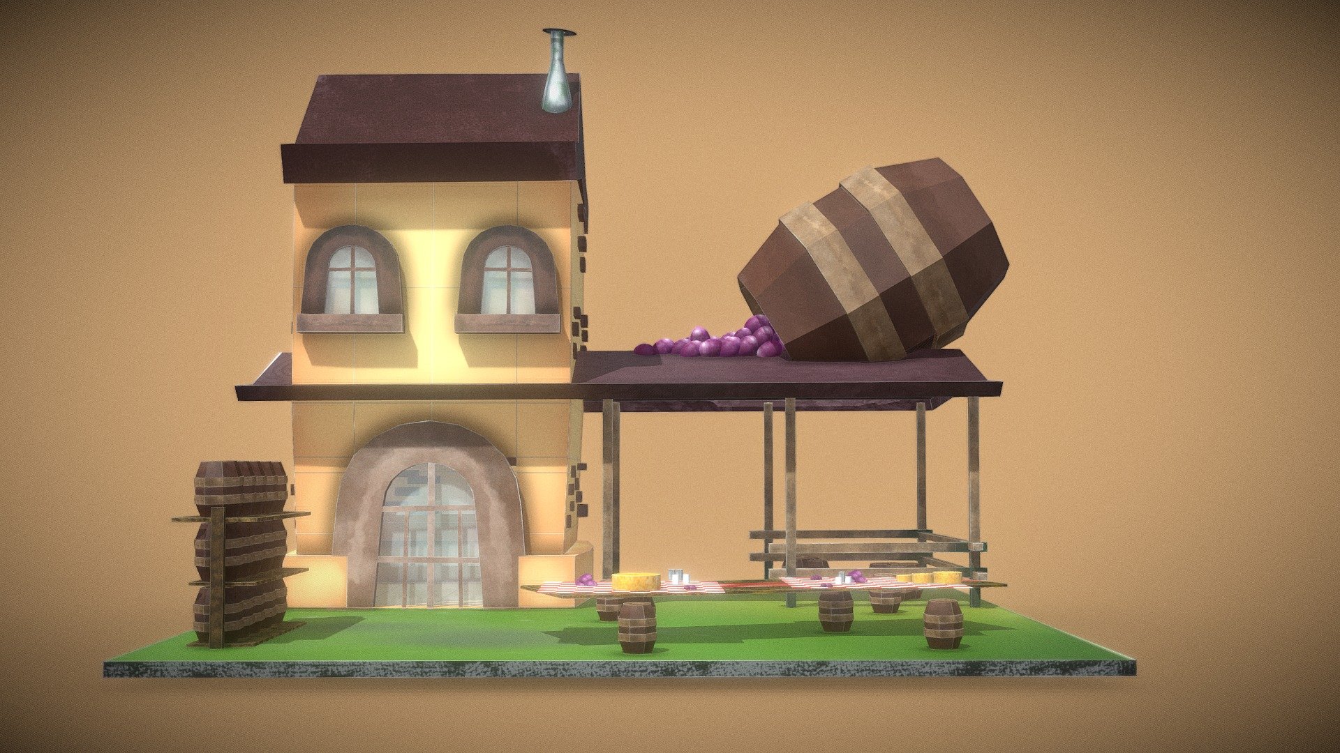Winery , 酒厂 - 3D model by Caaayeonnn卡宴 (@Caaayeonnn) [0010c16] - Sketchfab