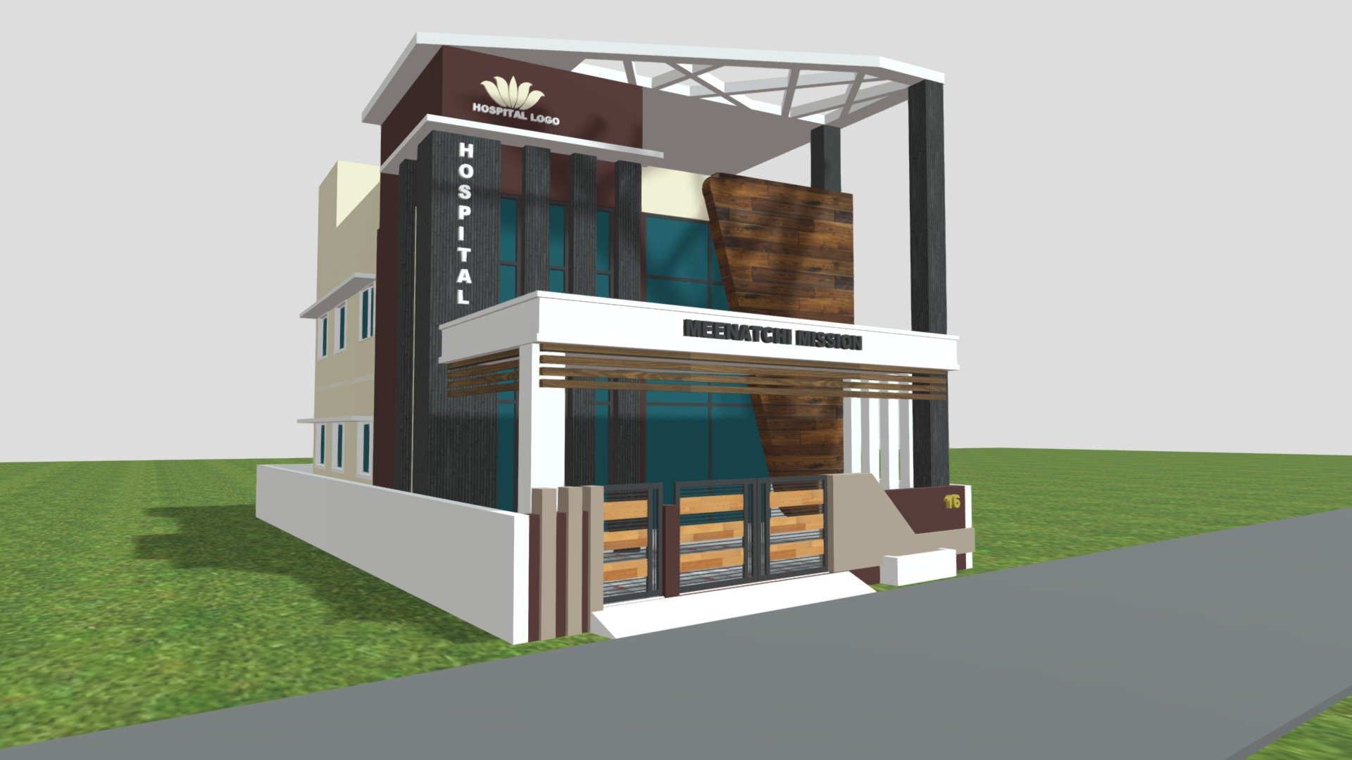 Hospital model - Download Free 3D model by Er.B.Nijithkumar ...