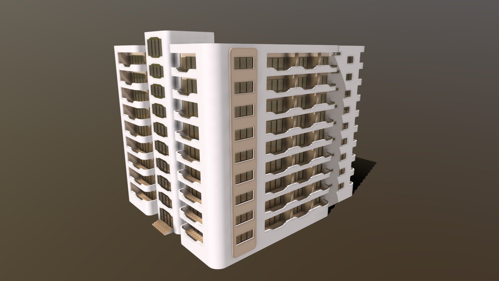 Residential Building with internal 4 - Buy Royalty Free 3D model by ...