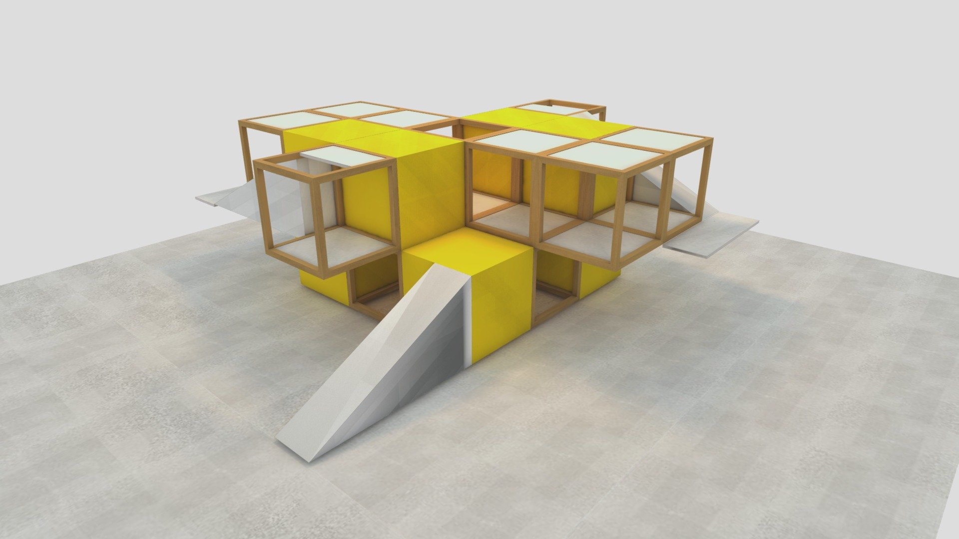 ARCHITECTURE MODEL FIRST YEAR BAKED - Buy Royalty Free 3D model by ...