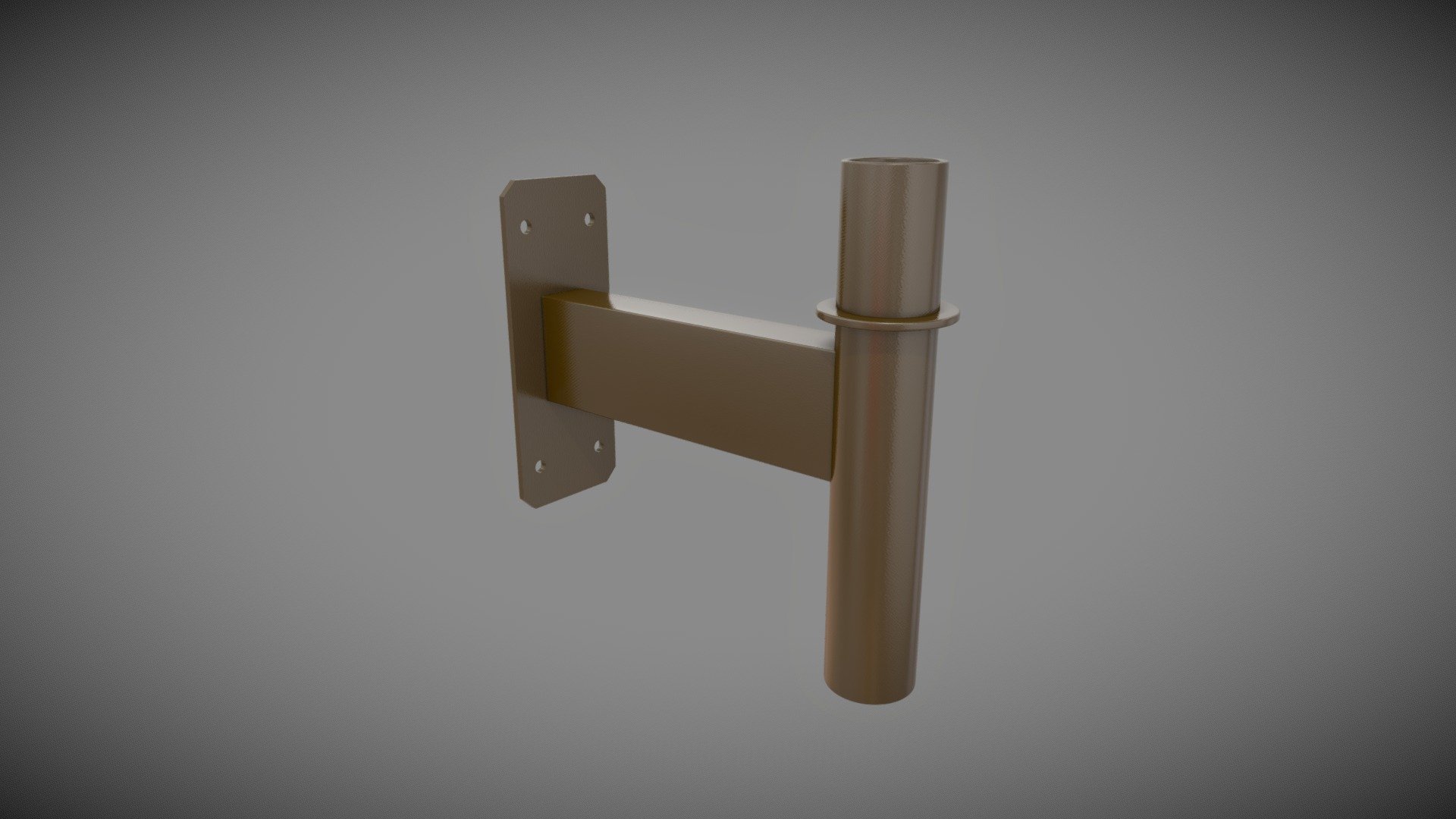 AXO-WM- Post Top Wall Mount Arm - 3D model by AV Poles & Lighting ...