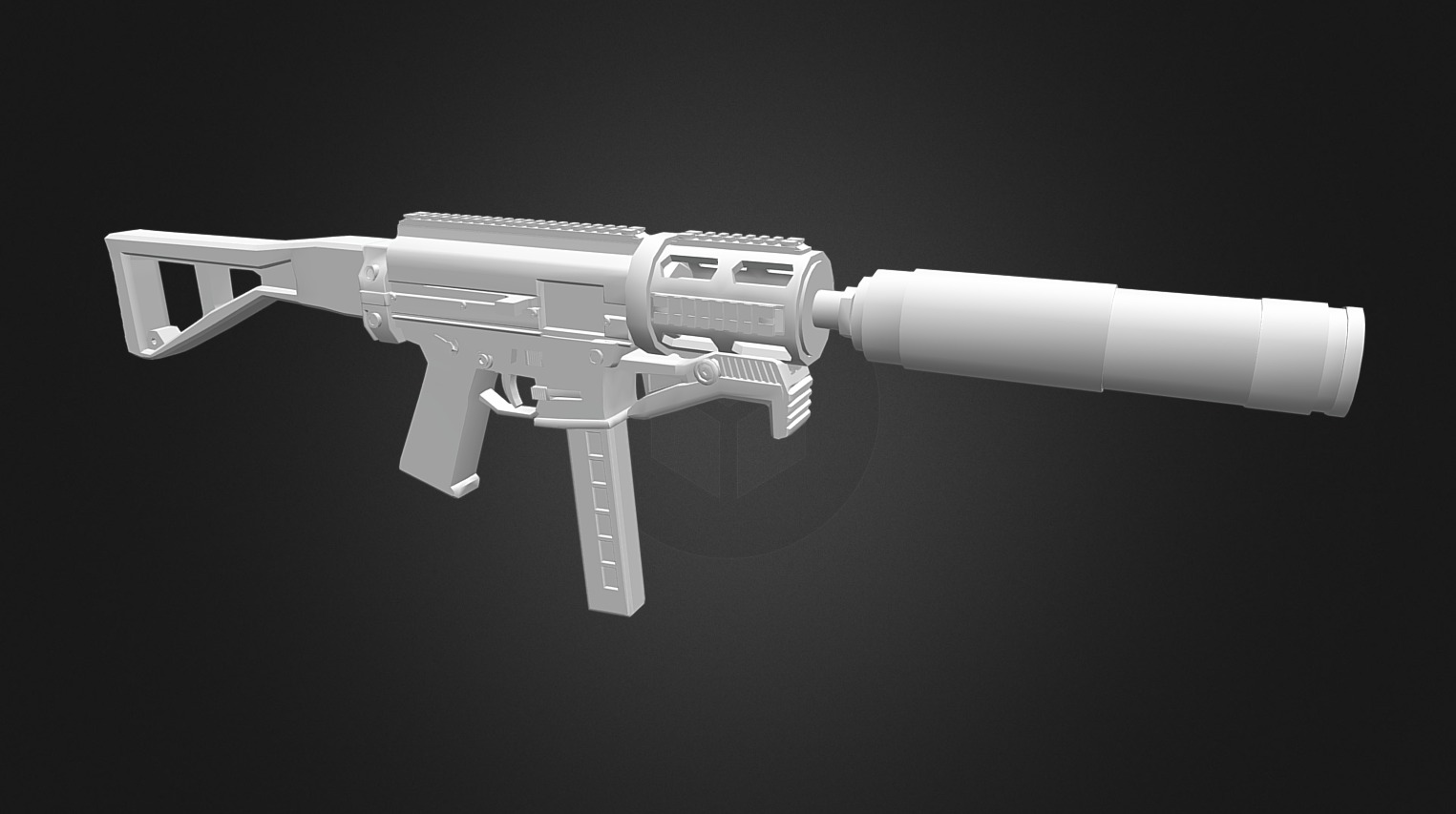 Modular SubMachine Gun - Wip - 3D model by Eve Bat Studios ...
