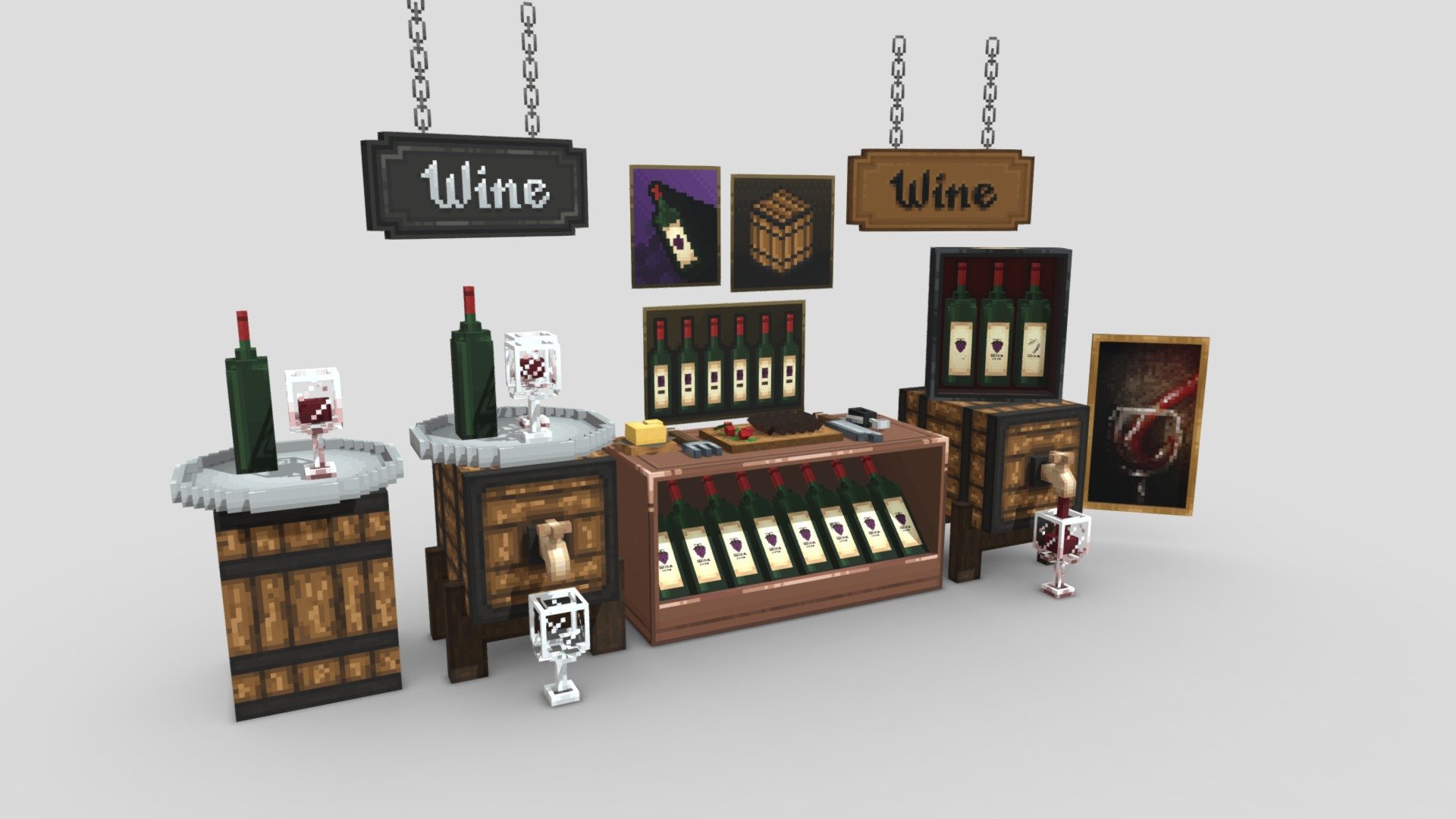 Wine Decoration Volume 1 - Buy Royalty Free 3D model by EliteCreatures ...