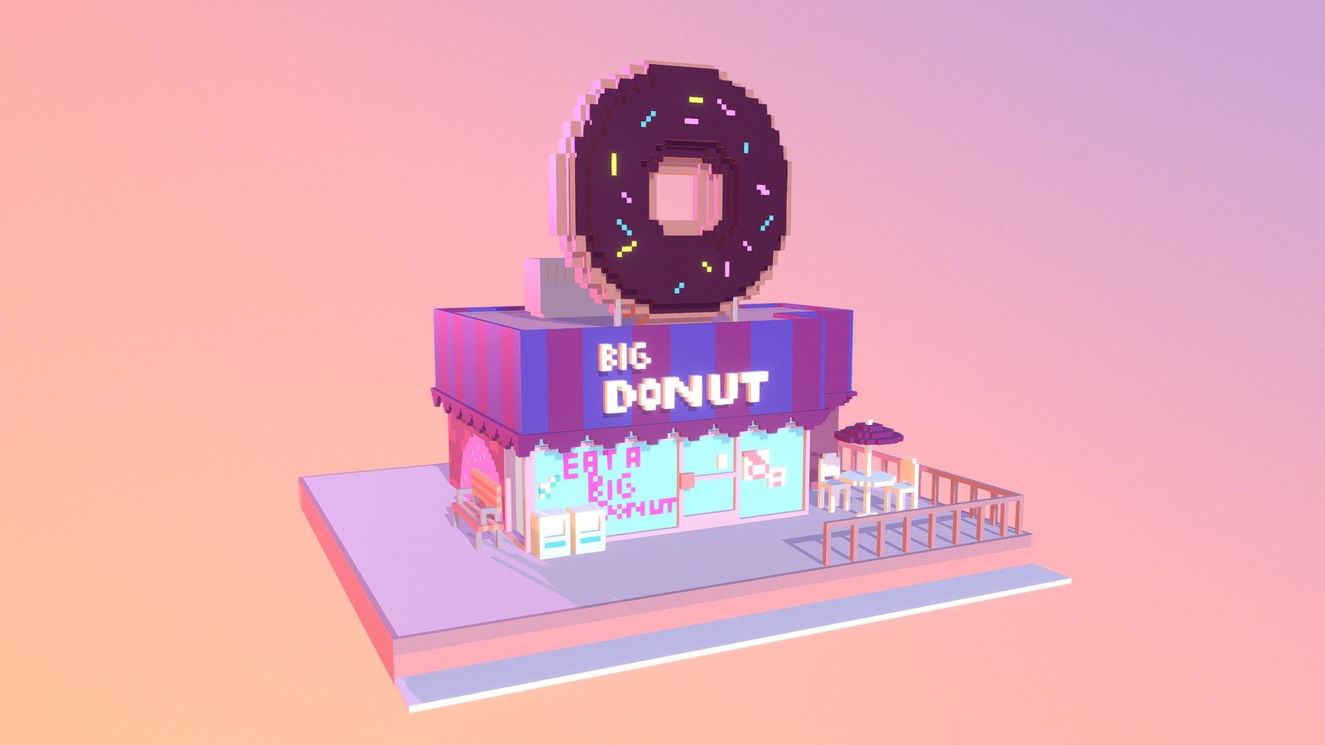 SU Big Donut - 3D model by Pelmeow [001b6a8] - Sketchfab