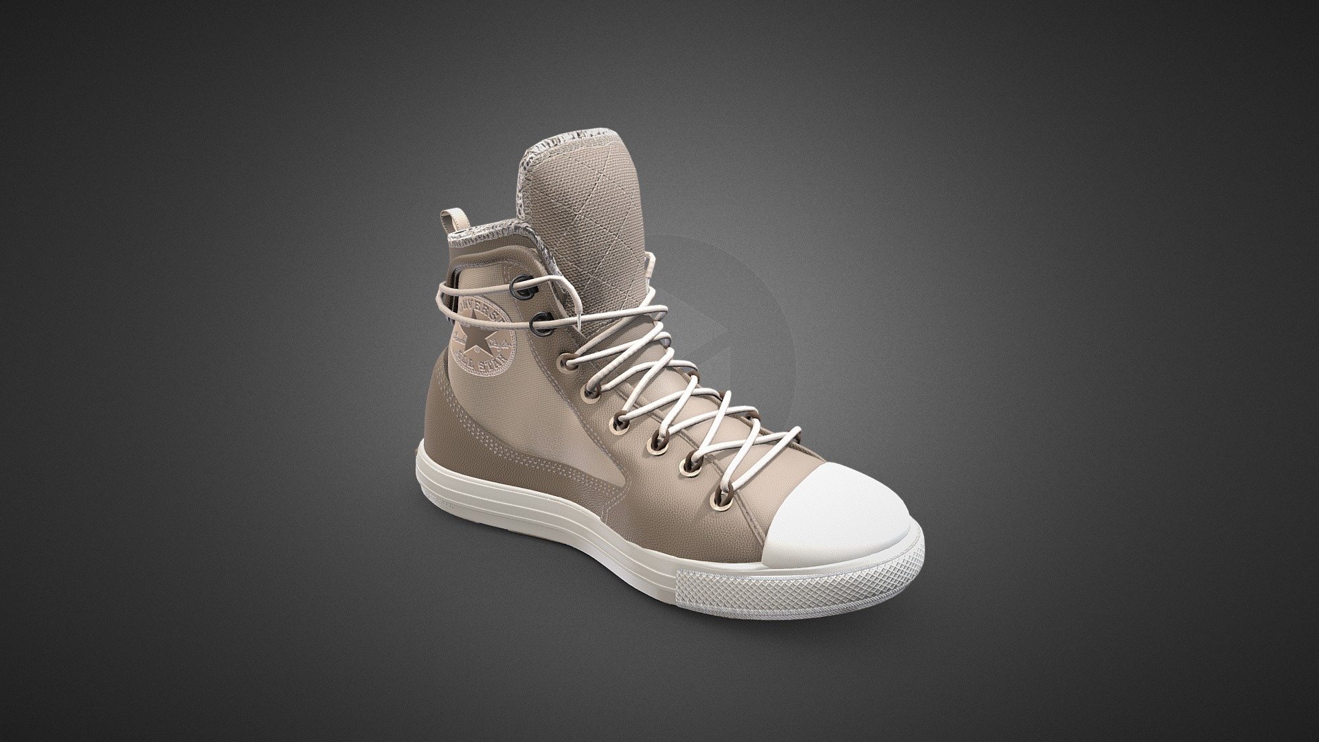 Converse All Star (Cream Color) - Buy Royalty Free 3D model by ...