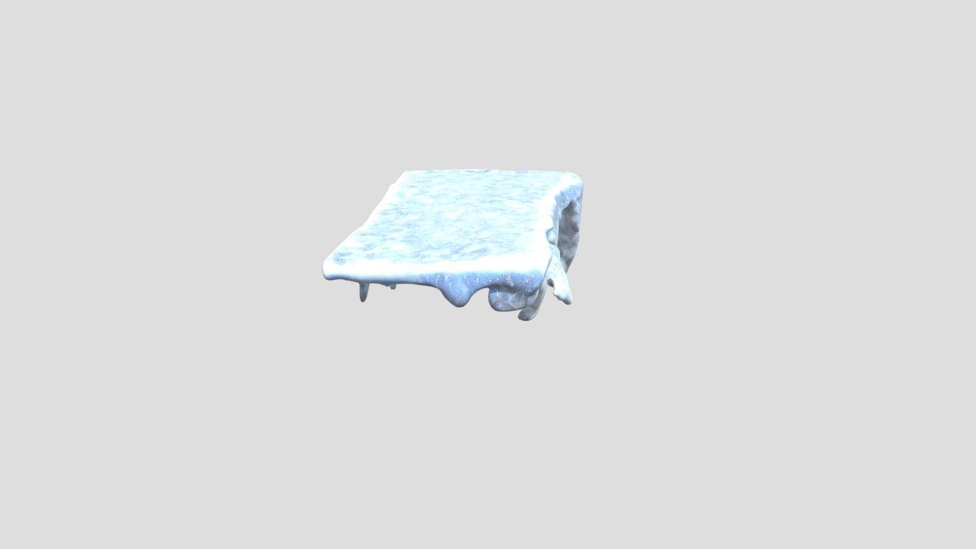Snow Hanging Off The Edge Of A Shelf - Download Free 3D model by sidder ...