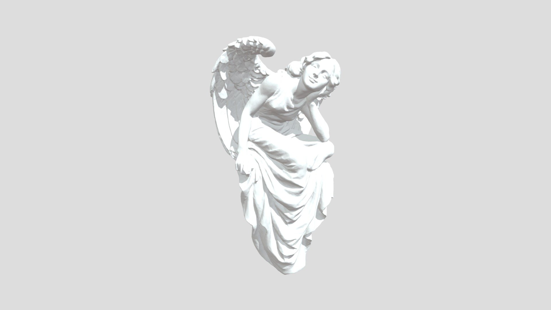 Contemplative Angel - Download Free 3D model by MyFay [00233e8] - Sketchfab