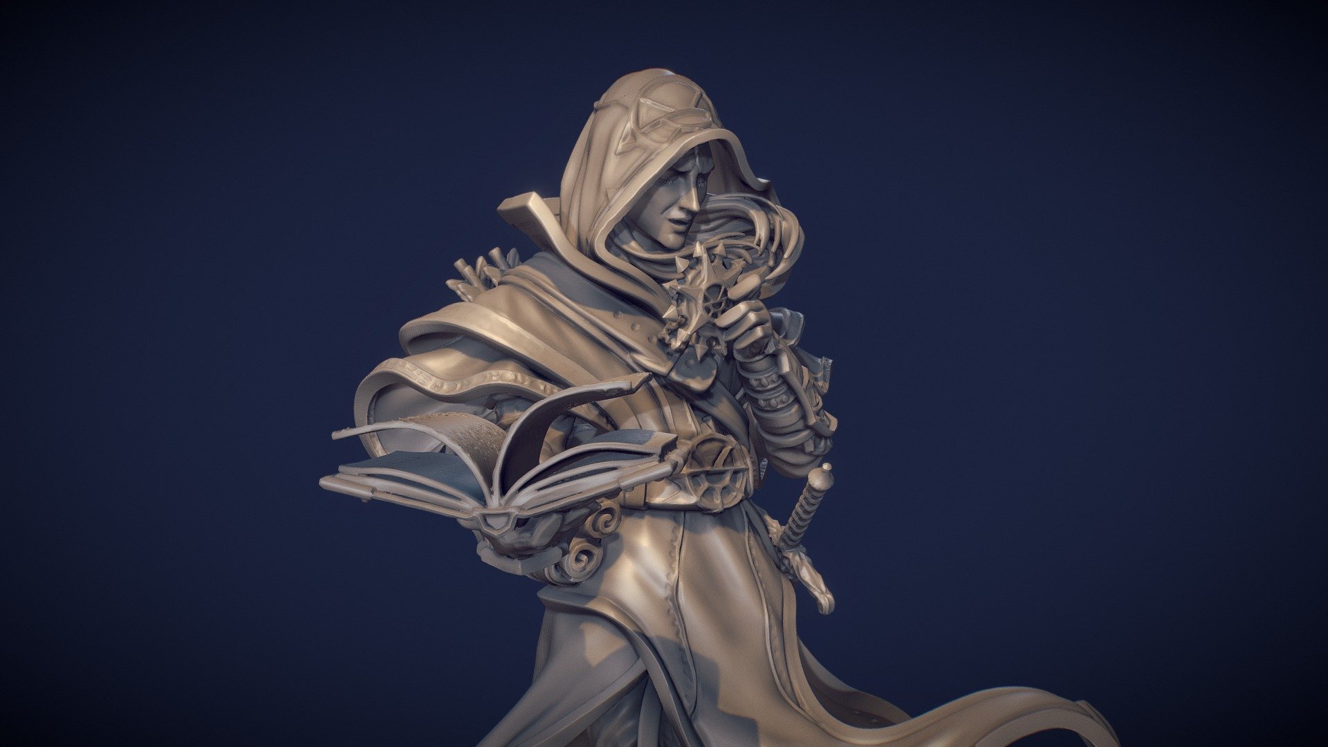 Elf Priest 3D Printing Miniature - 3D model by Nerikson [00234c8 ...