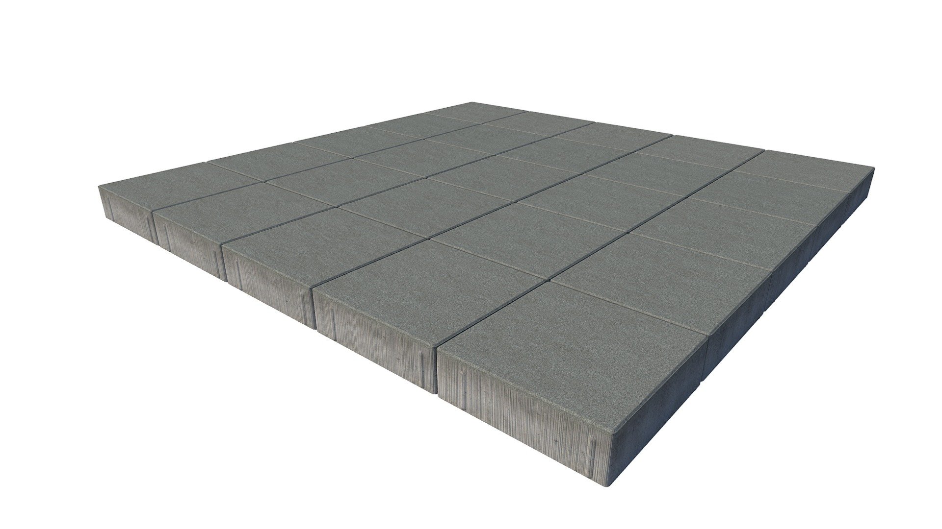 Paving Slabs Square 200x200 Standard Grey - 3D model by novayaplitka ...