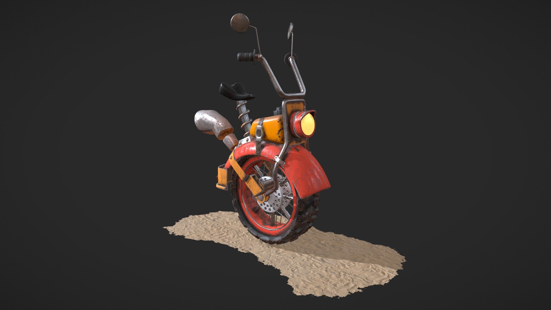 Monobike - 3D model by Igor Isachenko (@ihar.isachenko) [002db0a ...