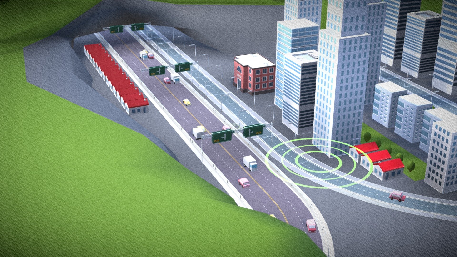 Iriss Motorway connections - 3D model by mercuryuk [0038a62] - Sketchfab
