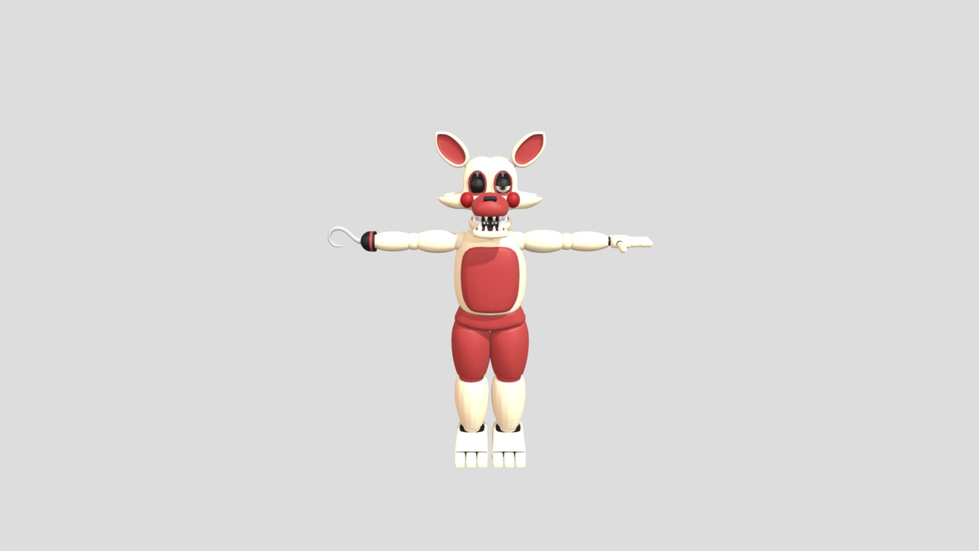 Toy Foxy (Male) - FNAF 2 - Download Free 3D model by [SUB TO MY CHANNEL ...
