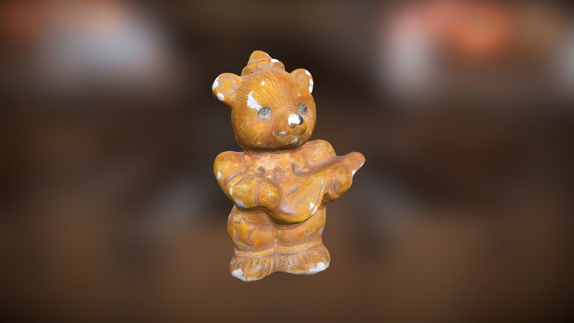 Bear_Guitar Player (plaster) - 3D model by madhushangj [003abe1 ...