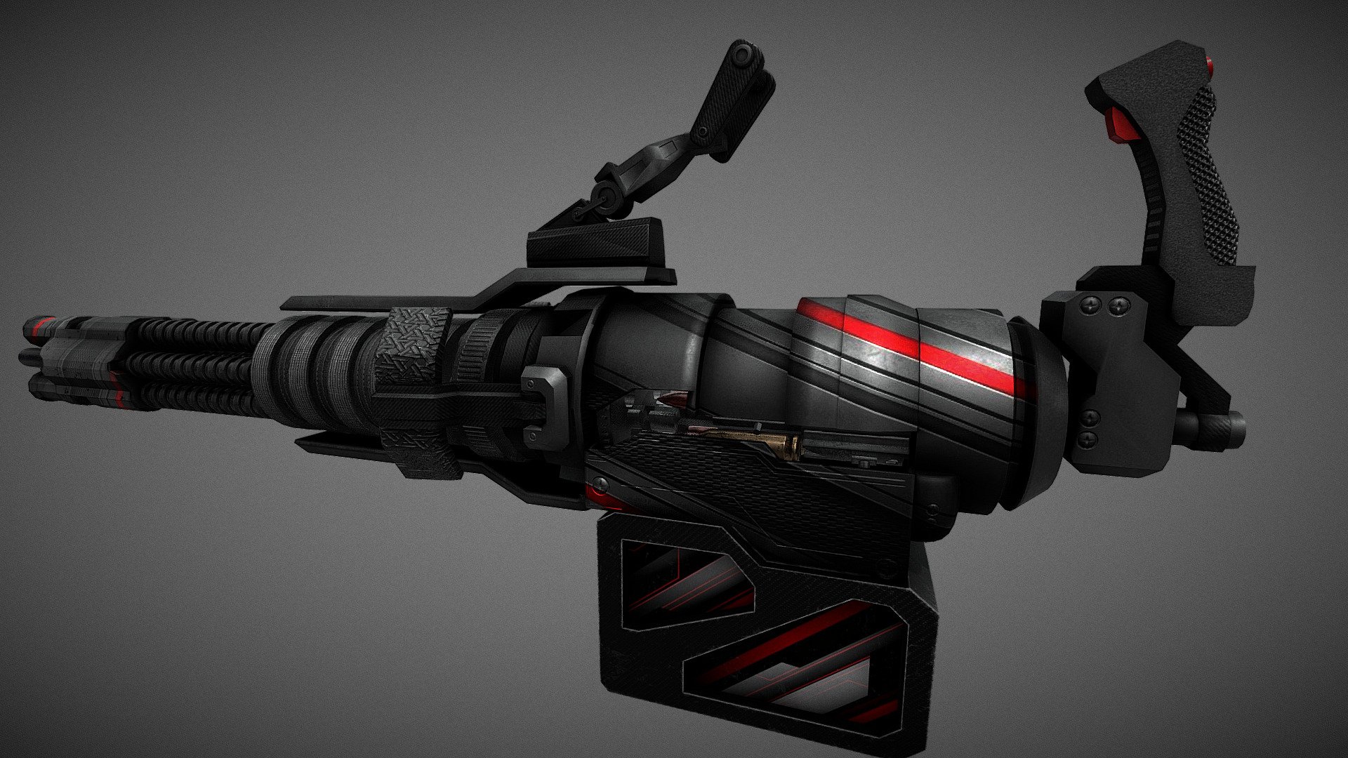 gameready minigun - 3D model by Akz (@akz_models) [003af32] - Sketchfab