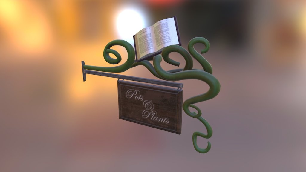 Shop Sign - 3D model by Kasandra (@kasandrahs) [003bb2b] - Sketchfab