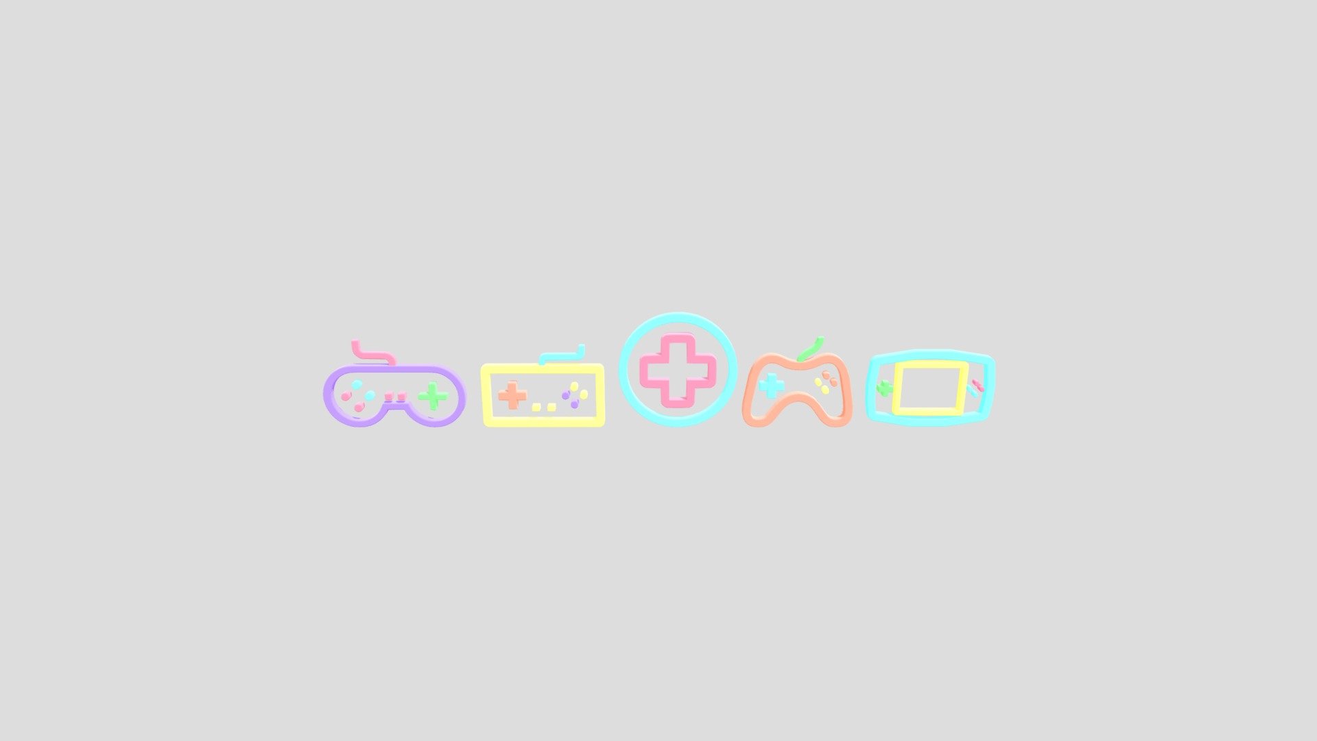 Video Game Theme Neon Lights - 3D model by Island T | 3D (@islandT3D ...