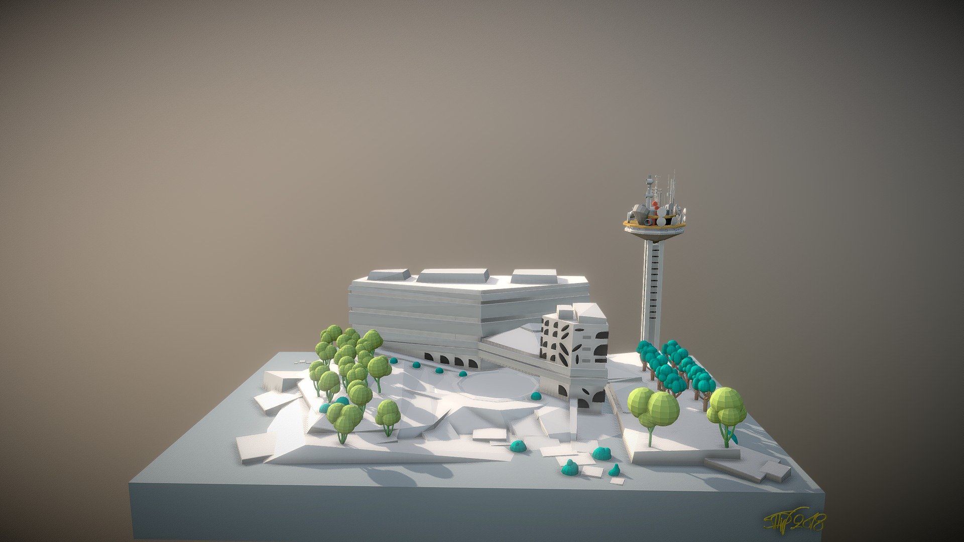 VRT site - new building 2020 - 3D model by Wavebe [004742b] - Sketchfab