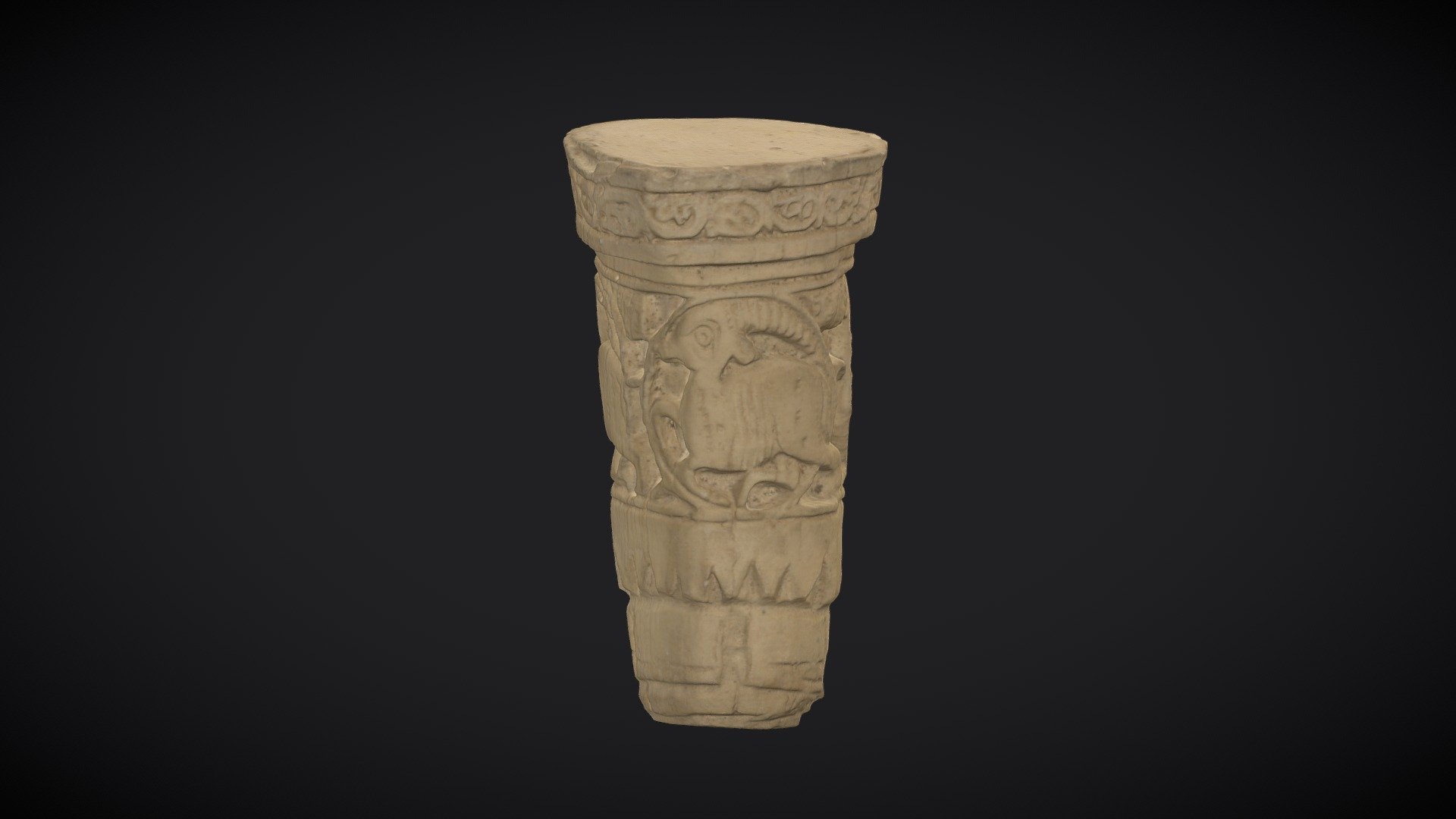 Fictile ivory UEA-19: Cylinder (part of a horn) - 3D model by ...