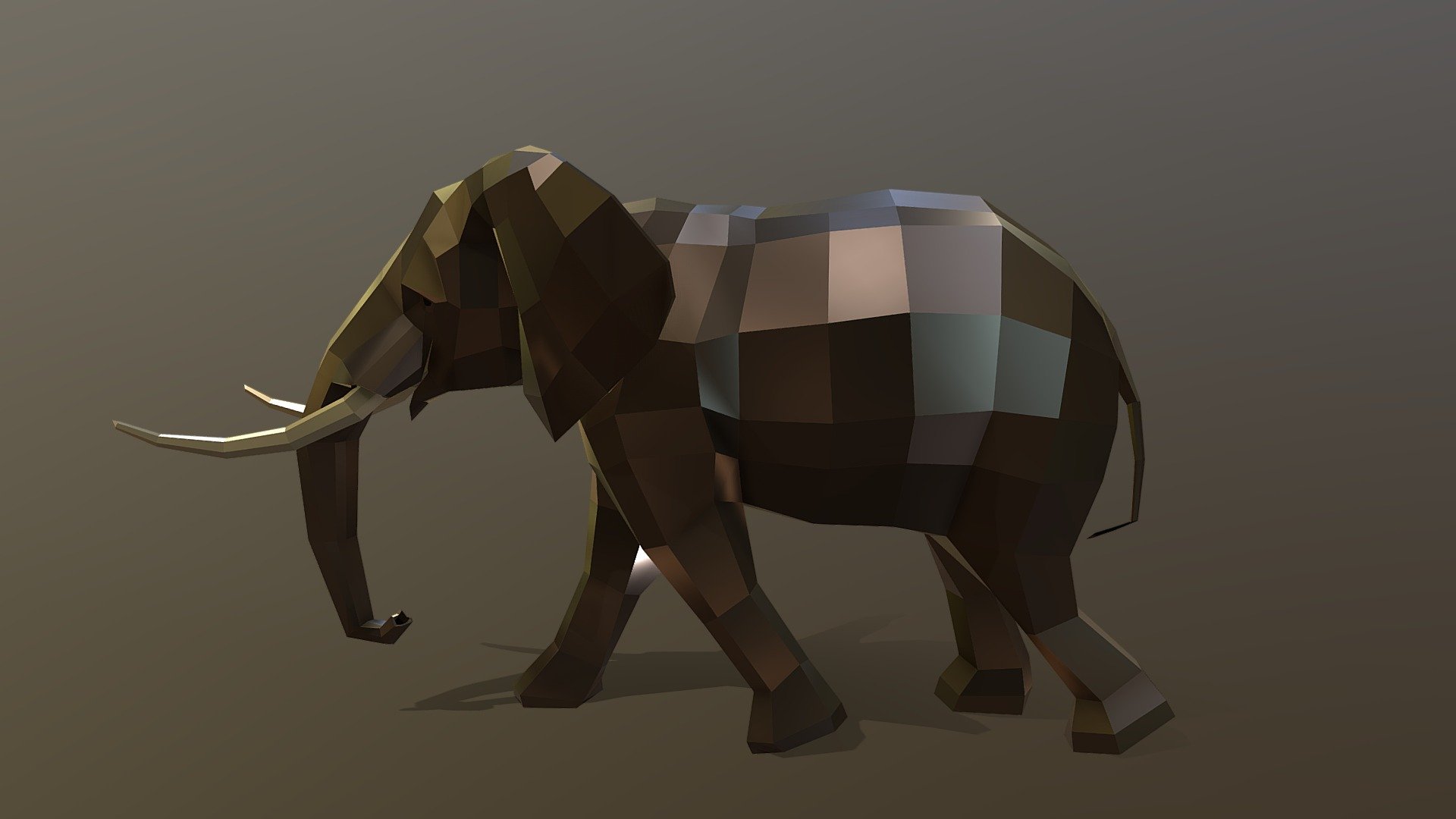 Elephant walk lowpoly - 3D model by Unity (shehab house) (@shahabahmed ...