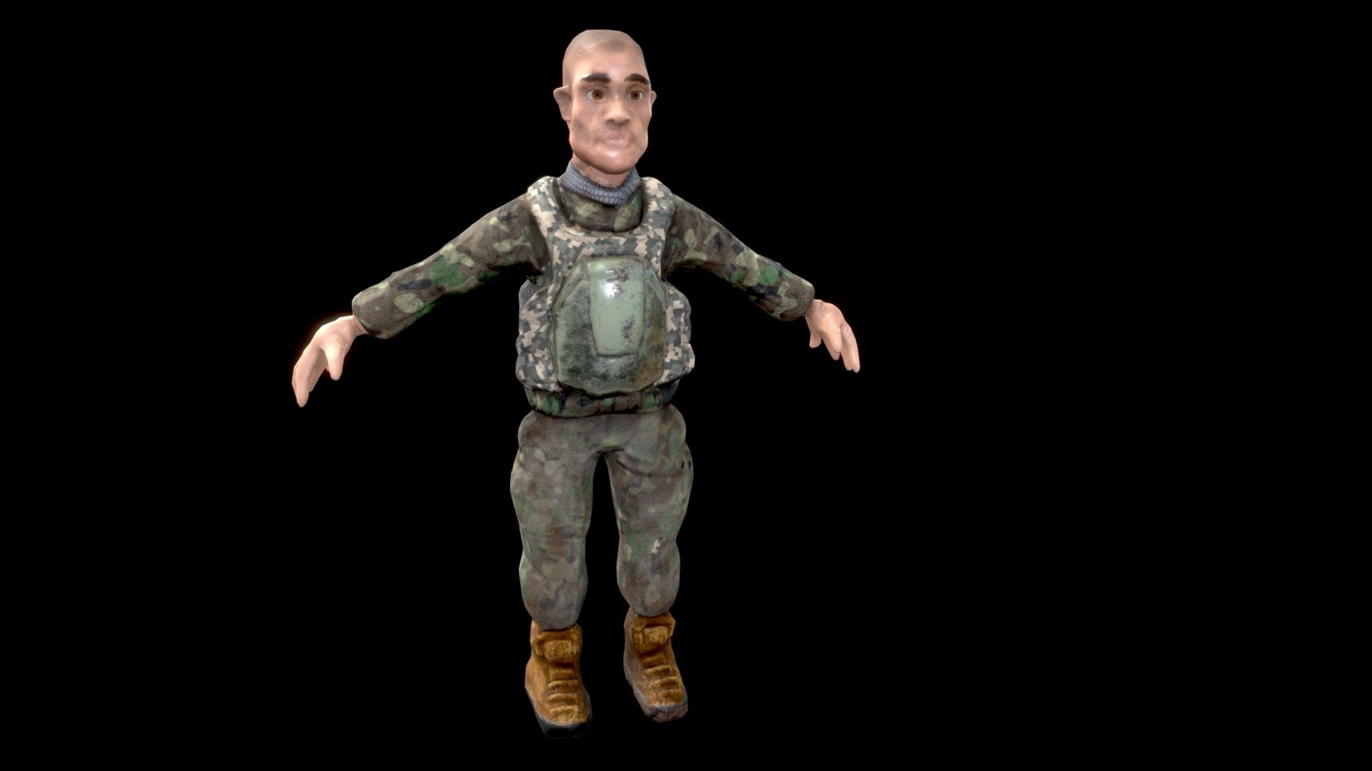Stylized Soldier (Test 1) - Download Free 3D model by Aiden Studios ...