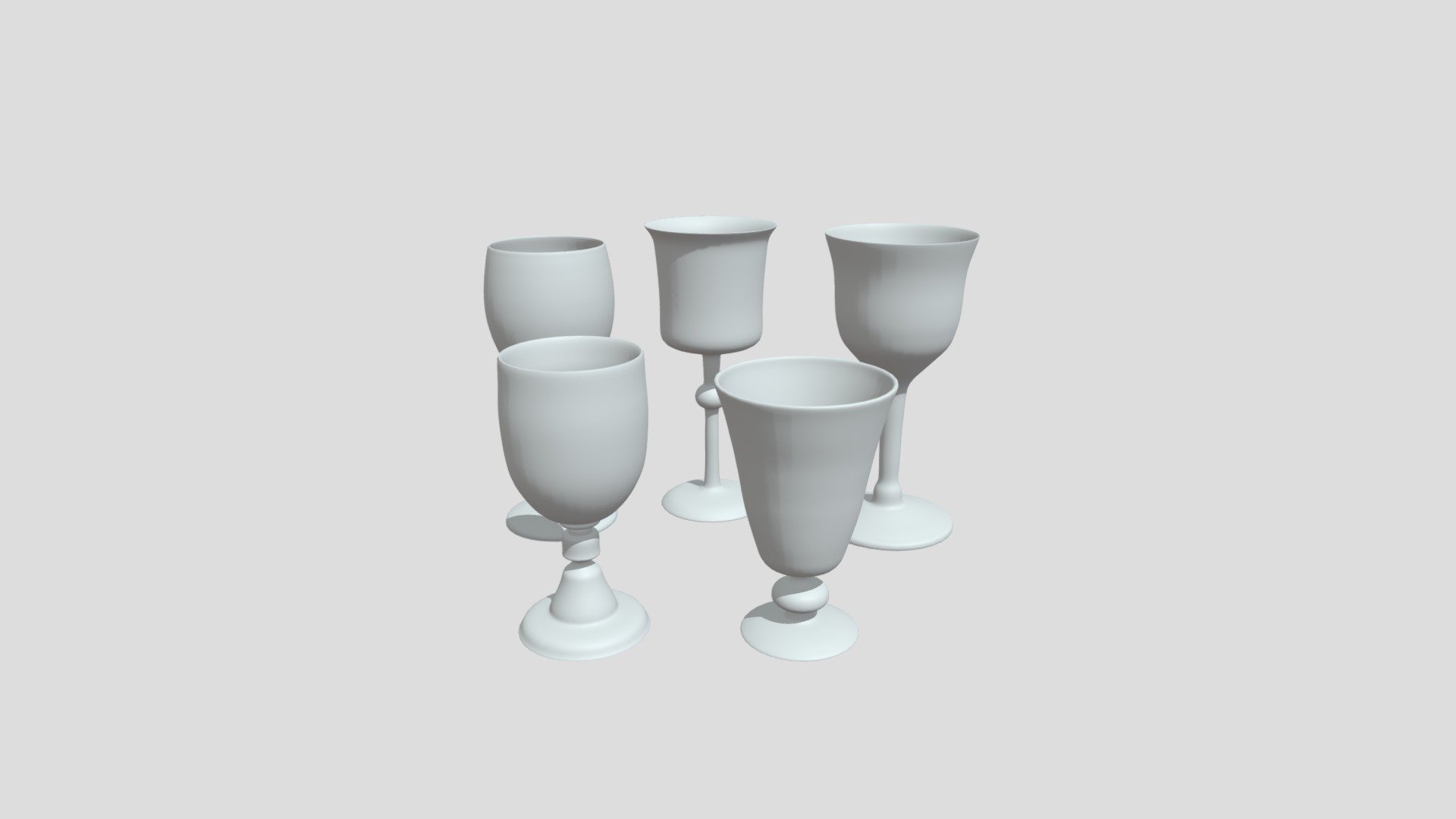 Goblets - Download Free 3D model by Shannen.Manansala [00536ea] - Sketchfab