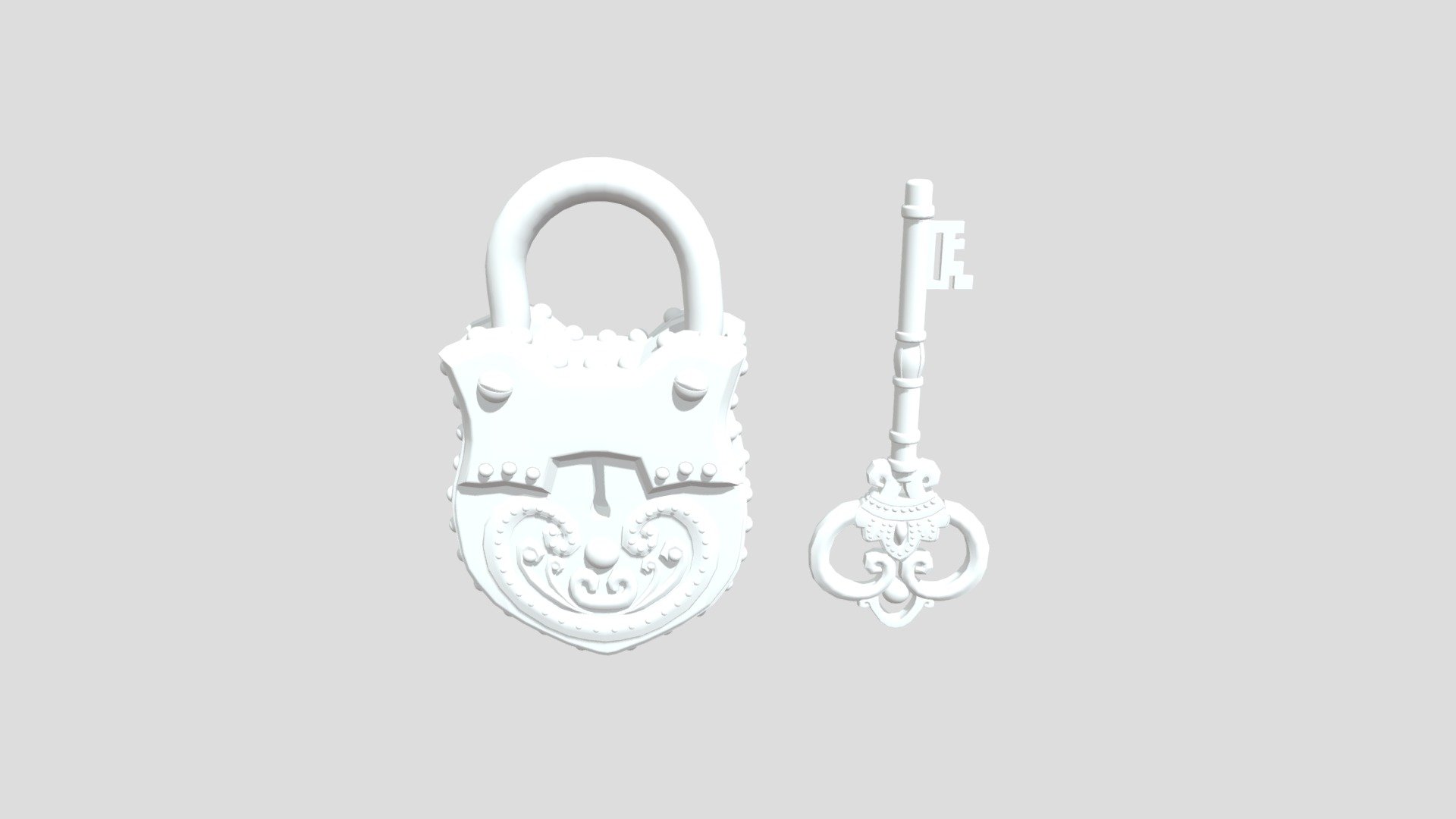 Lock & key - Download Free 3D model by yugp1012 [0057cb2] - Sketchfab