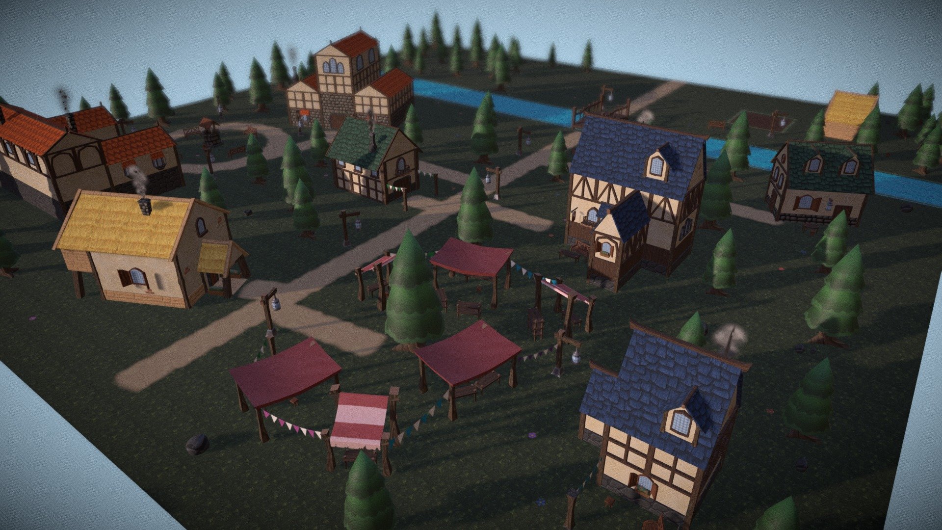Medieval Village - 3D model by Antonio Castro (@antoniocastro) [0059fdc ...