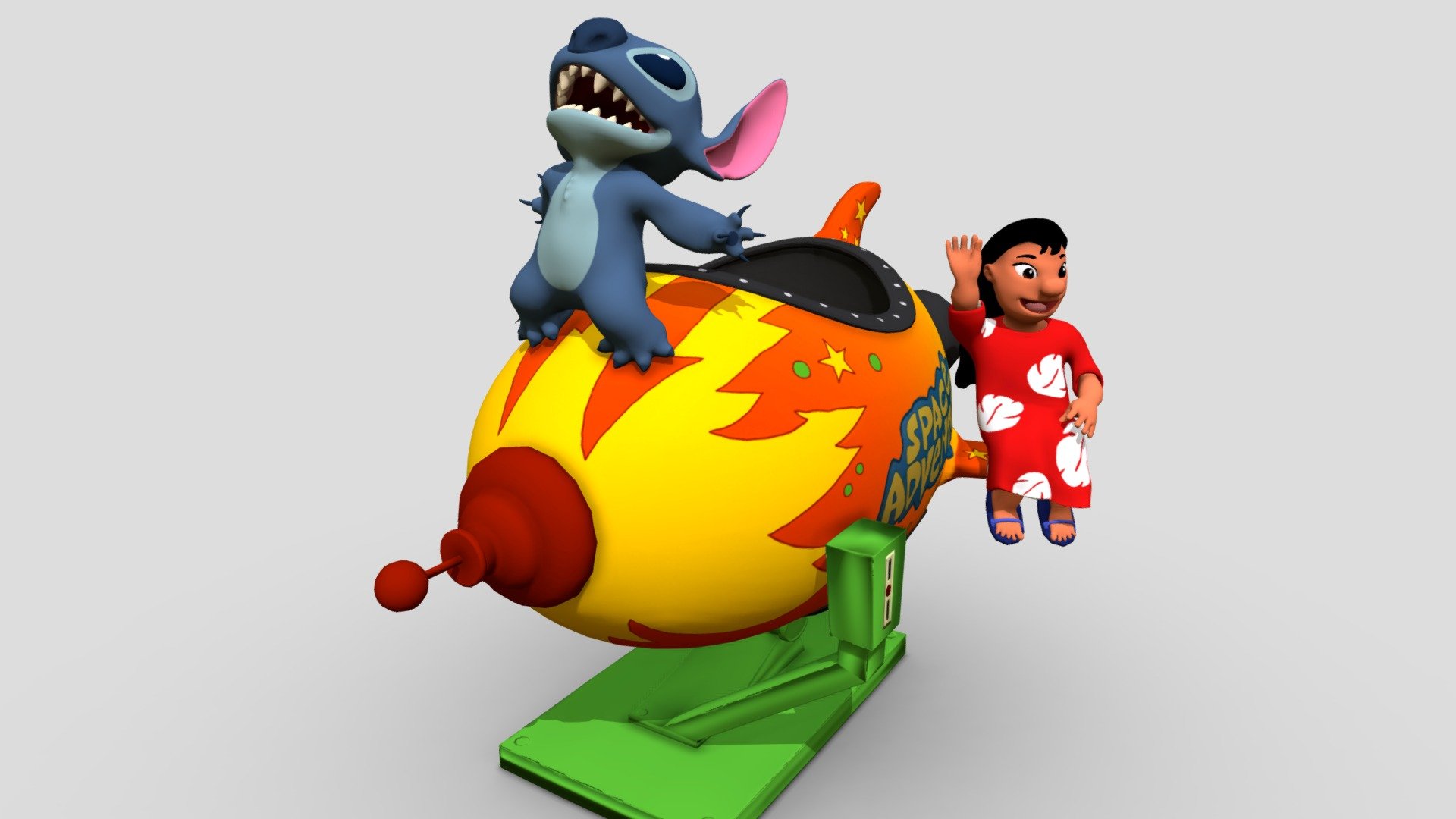 Lilo and Stitch - Space Adventure - Download Free 3D model by eloiriel ...