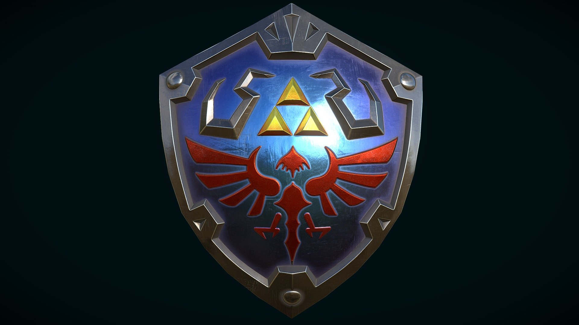 Hylian Shield - Low Poly - 3D model by R-no71 [0061895] - Sketchfab