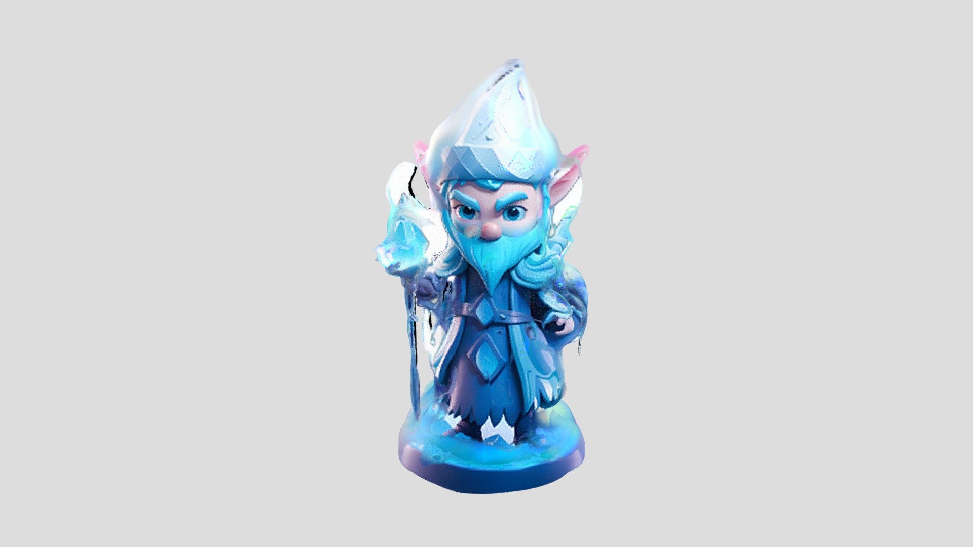 Blue Ice Elf Statue A blue ice elf statue wit - Download Free 3D model ...