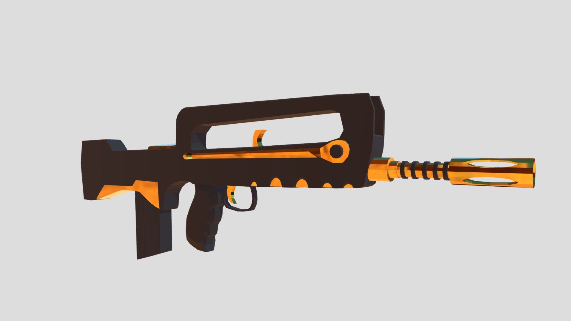 Gold Low Poly Famas - Download Free 3D model by Ellie.Carney [00653ef ...