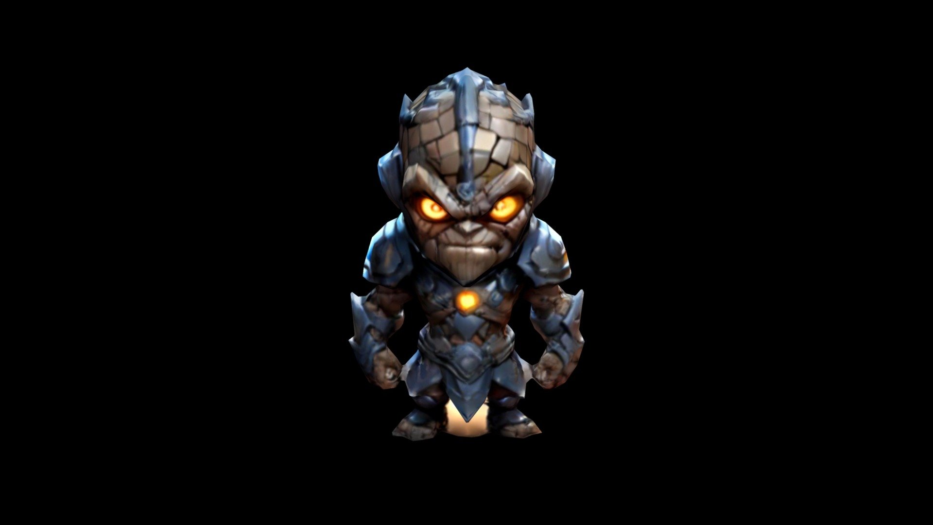 A striking illustration of a cartoonish, armor-p - Download Free 3D ...