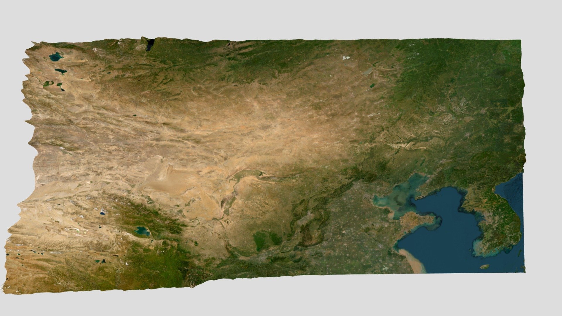 The topography of northern China - 3D model by Yang (@bluepaint0218 ...