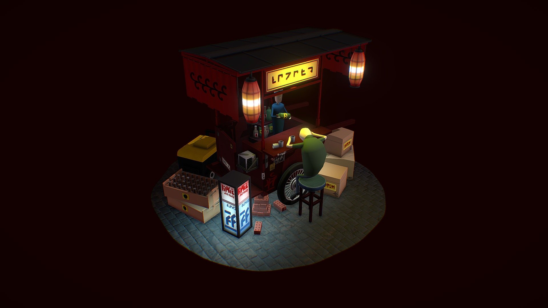 Mobile Bar - Download Free 3D model by leha_pu [006a3d9] - Sketchfab