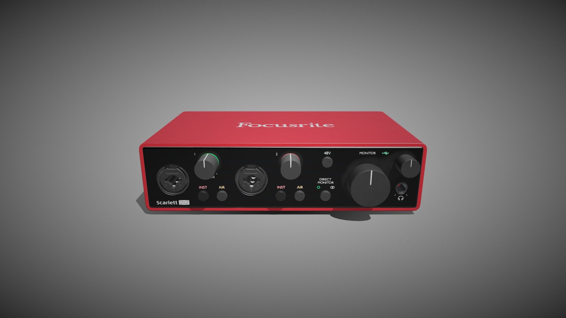 Focusrite 2i2 3rd gen - 3D model by 3dasset [00721a6] - Sketchfab