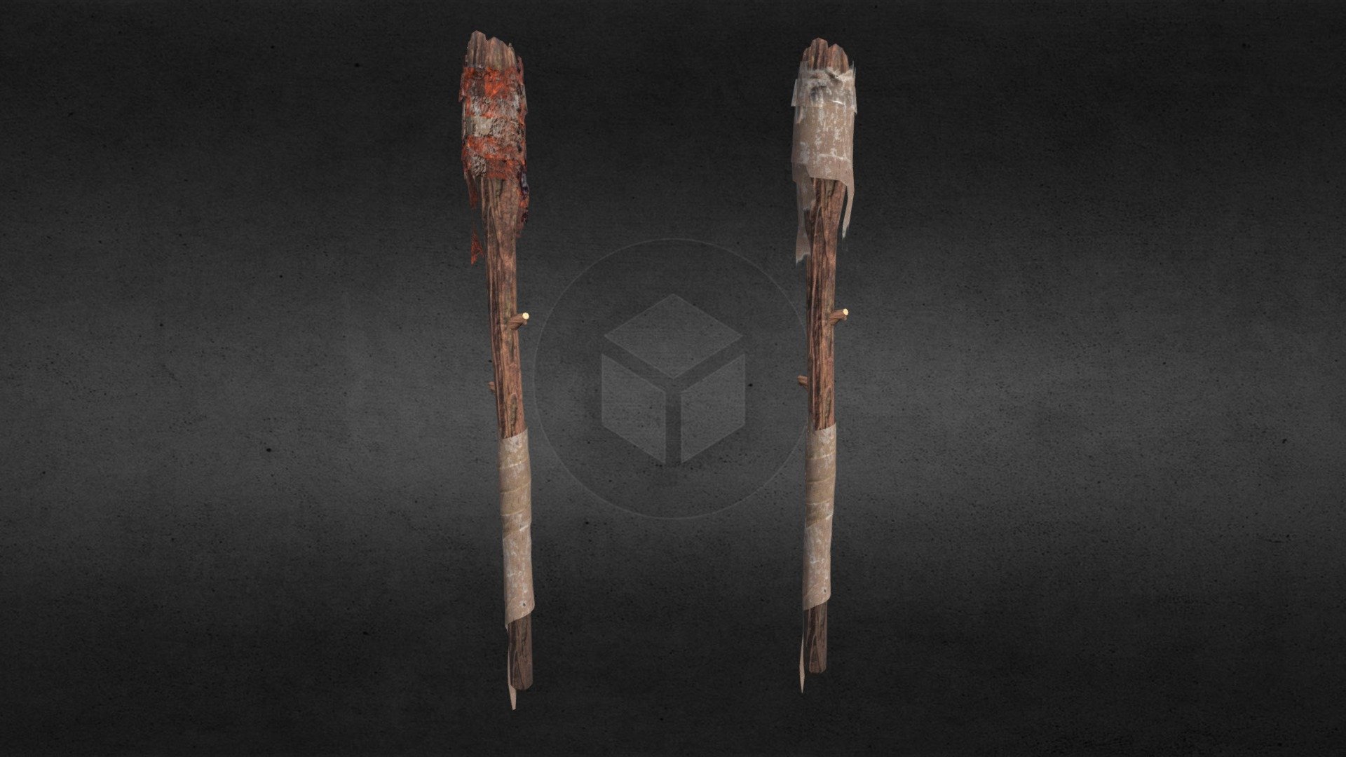 Wooden Flame Torches - Buy Royalty Free 3D model by DafVader [007494a ...