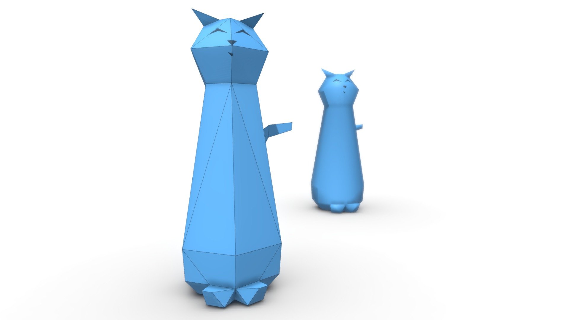 Long Kind Cat - 3D model by PAPERstuff (@Vitaly..Voronov) [0078064 ...