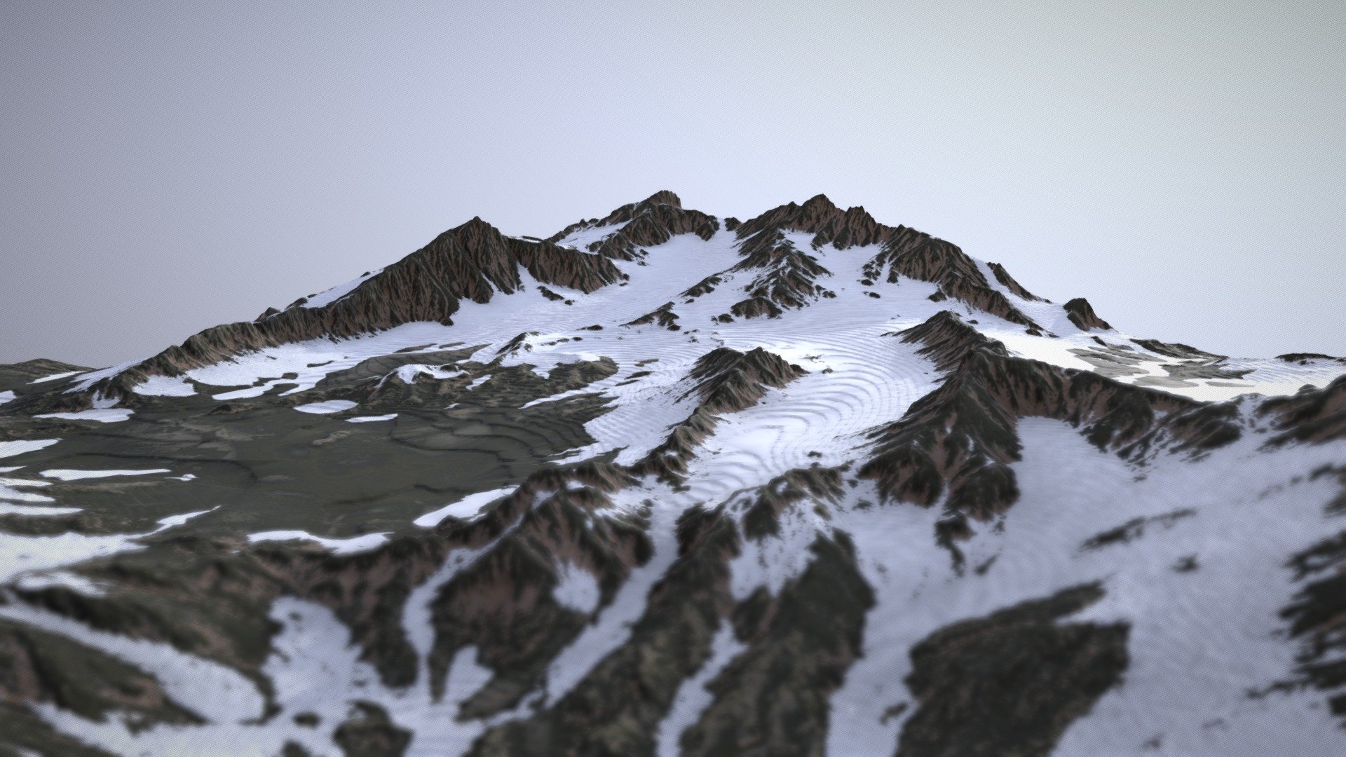 Grassy Landscape with Snow - Download Free 3D model by Šimon Ustal ...