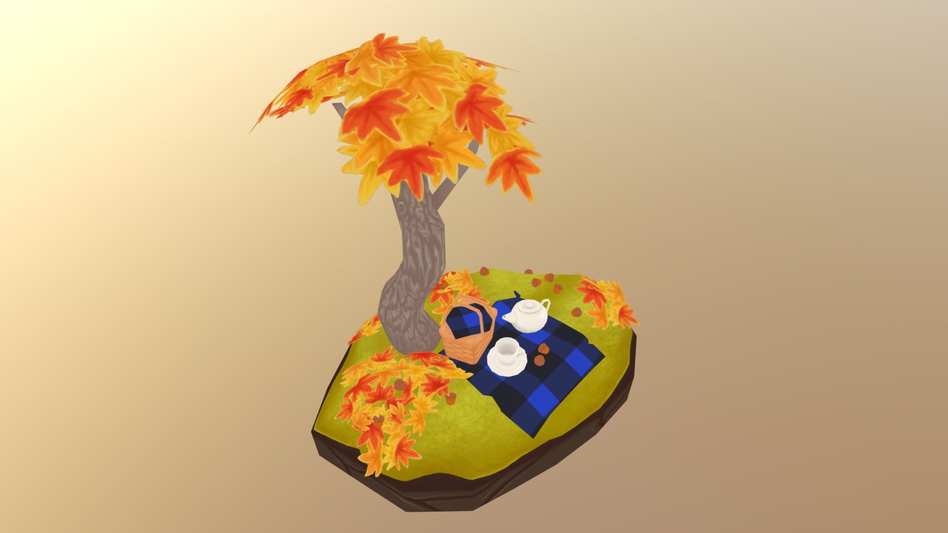 Autumn Day - 3D model by ElinaGrouse [007910d] - Sketchfab