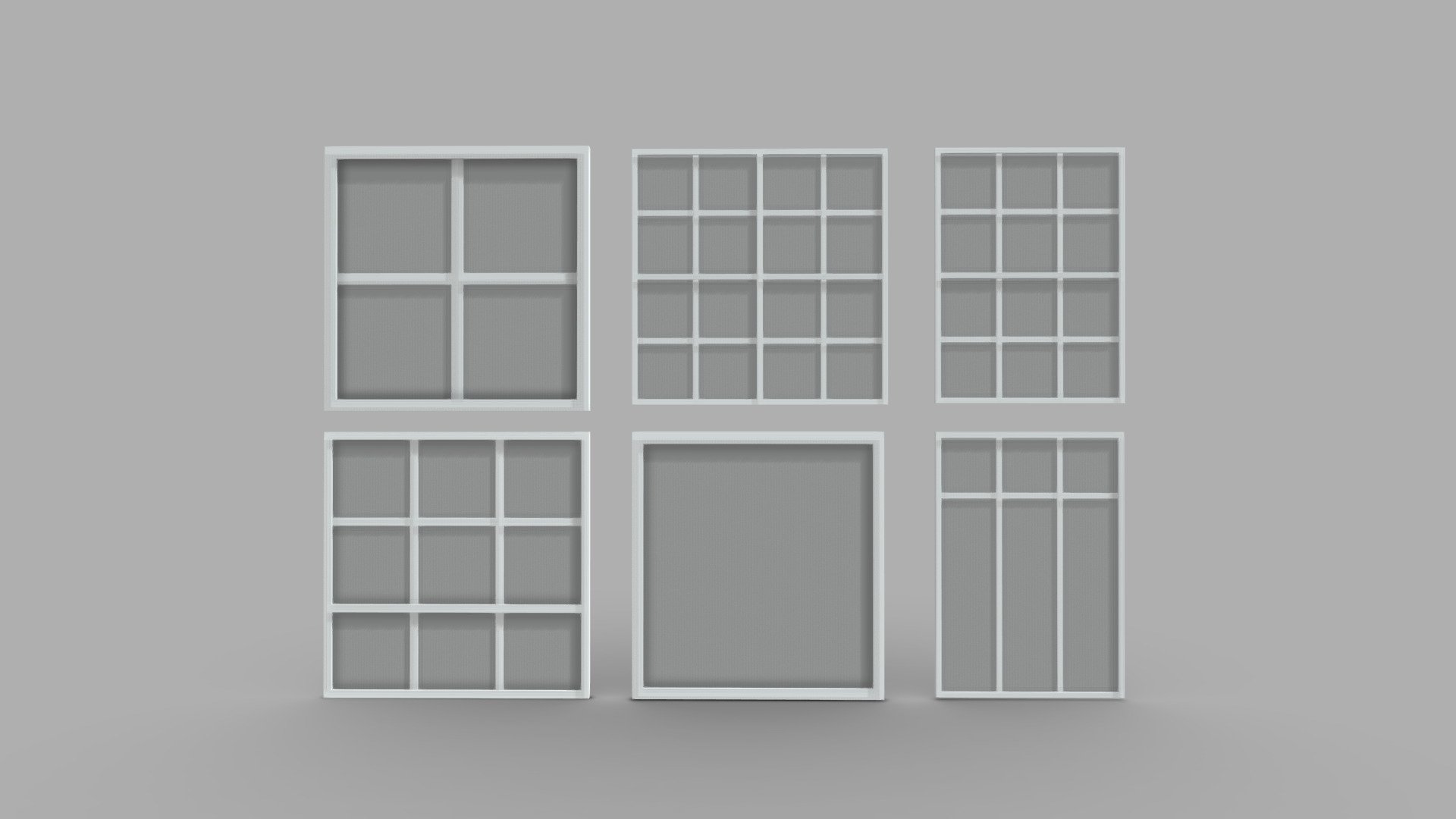 6 Window Grids PBR Low Poly - Buy Royalty Free 3D model by 3dia ...
