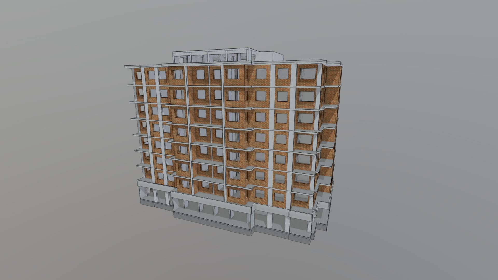 Multistory Building Construction phase - 3D model by Atarjioa [00850b5 ...