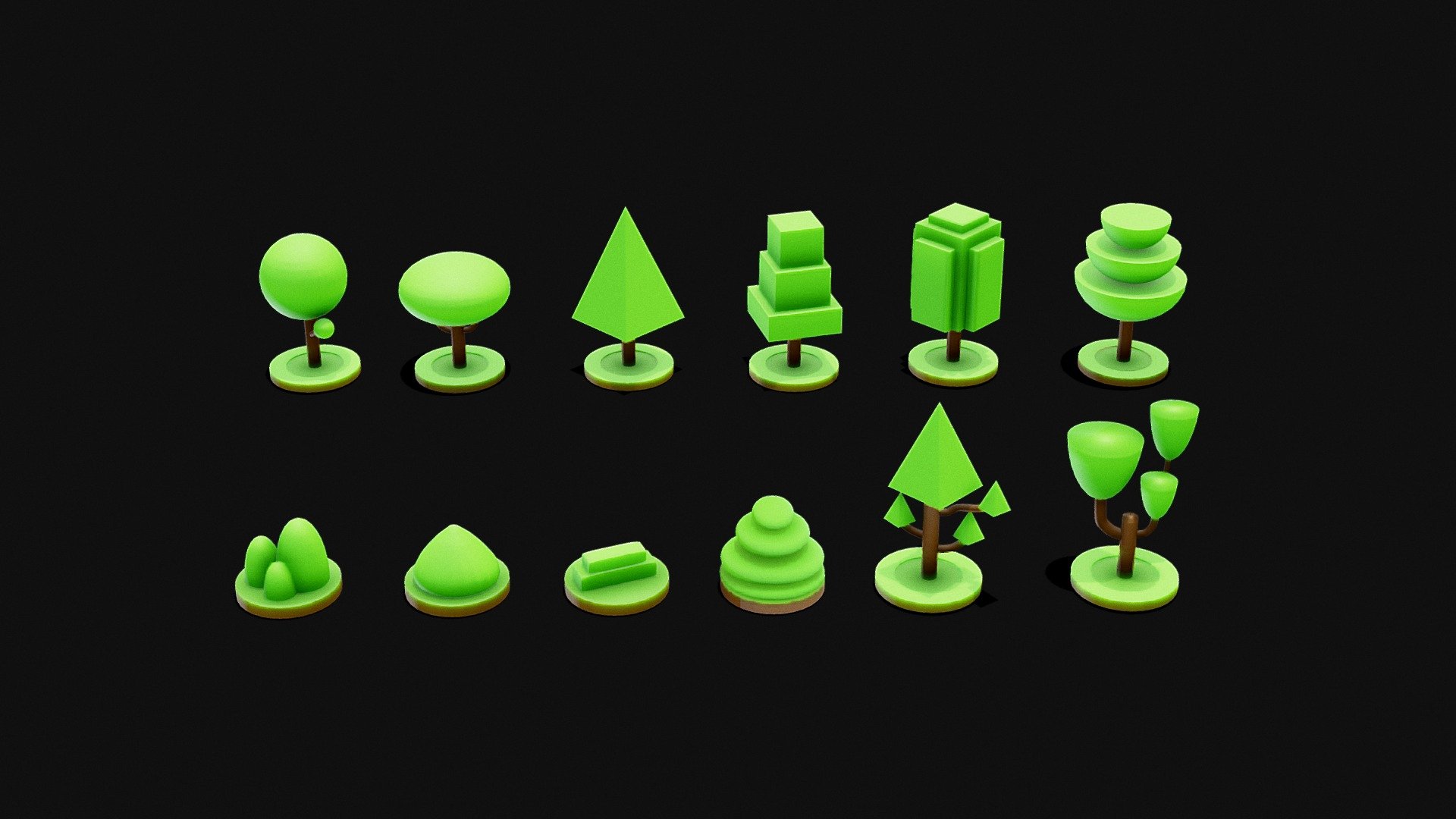 Stylized Tree Pack - 12 in 1 - Buy Royalty Free 3D model by Nima ...