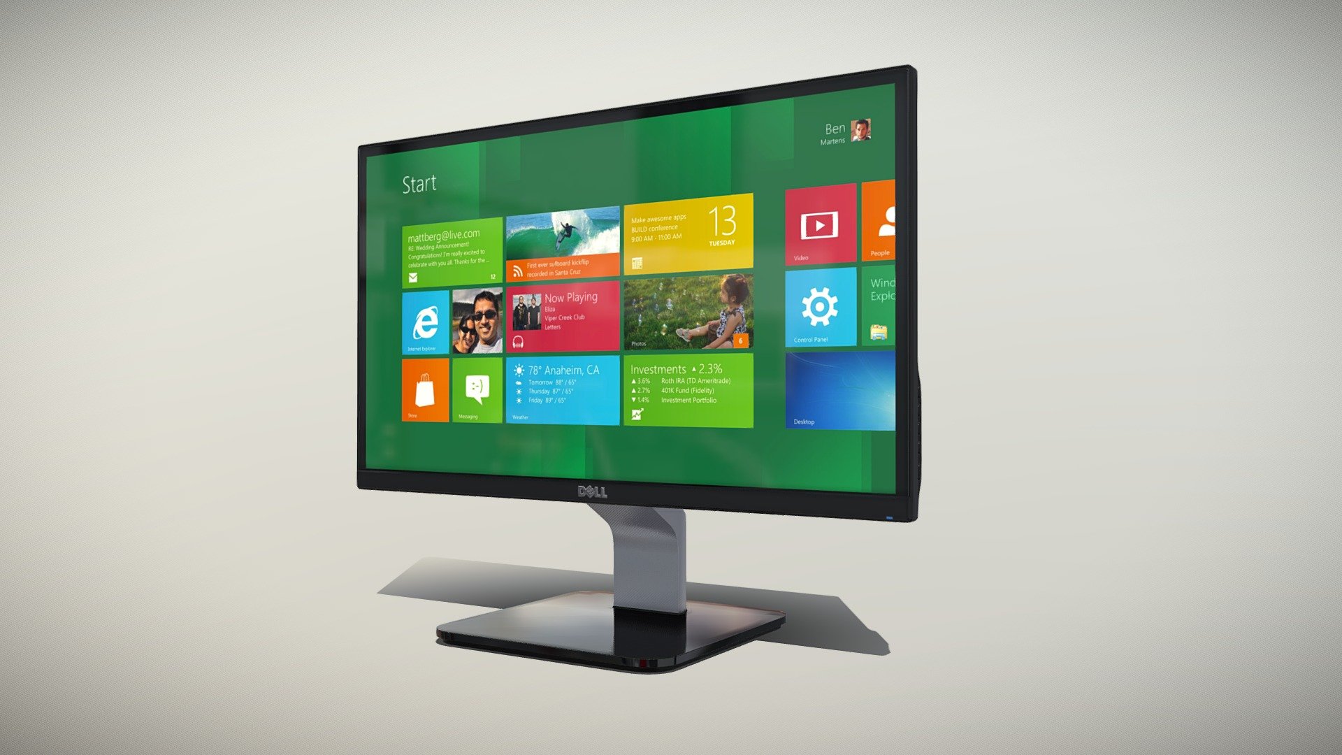 Dell S2340L LED monitor - 3D model by 3DOverstock [008d8b7] - Sketchfab
