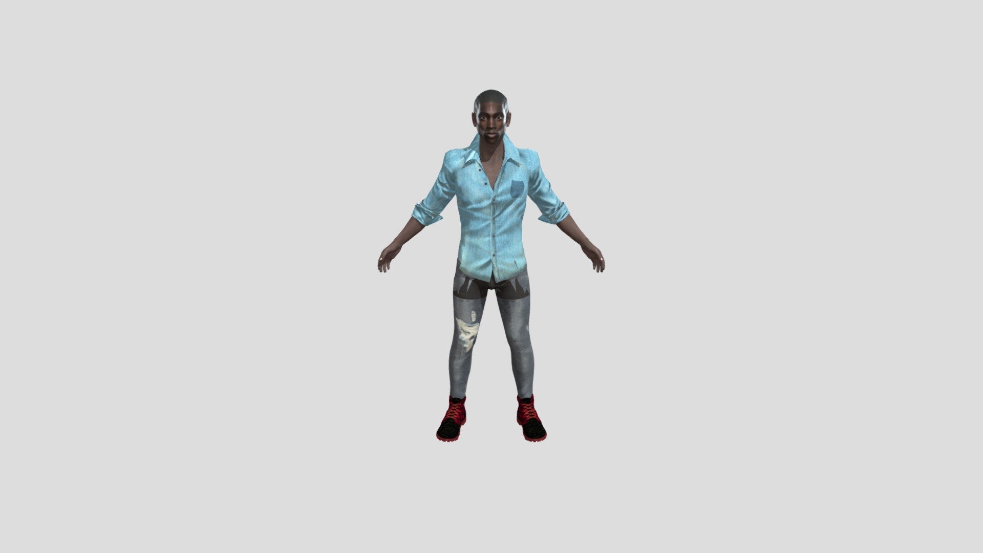 Black male - 3D model by Moiz.Stefani [009312c] - Sketchfab