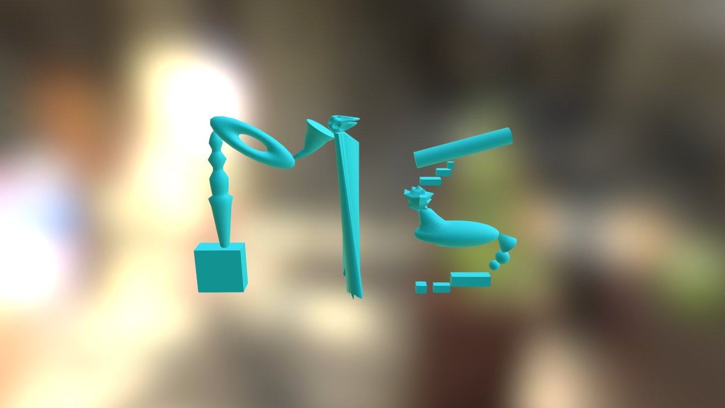 My Initials - 3D model by Unntak [0096fb9] - Sketchfab